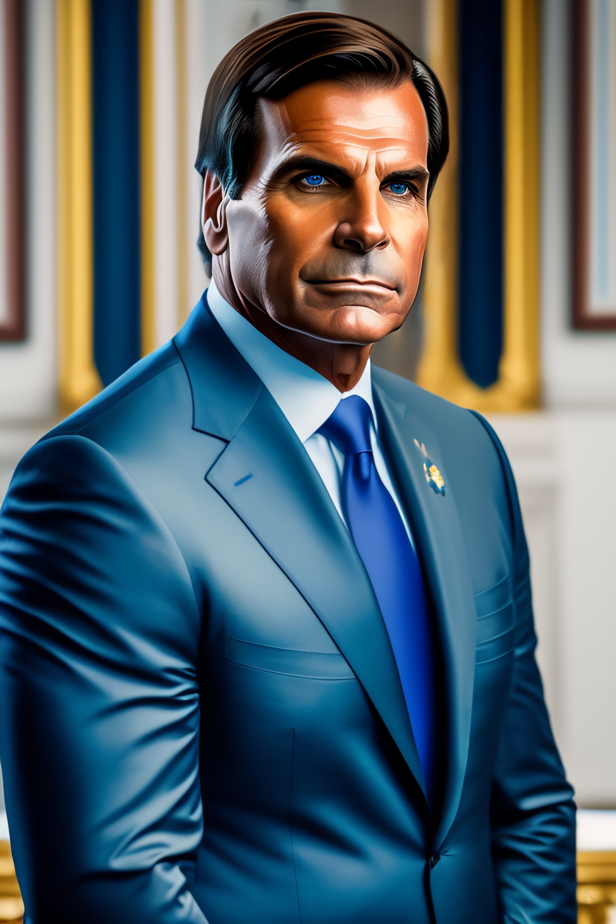 Lexica - A full-body portrait of Brazilian President Jair Bolsonaro ...