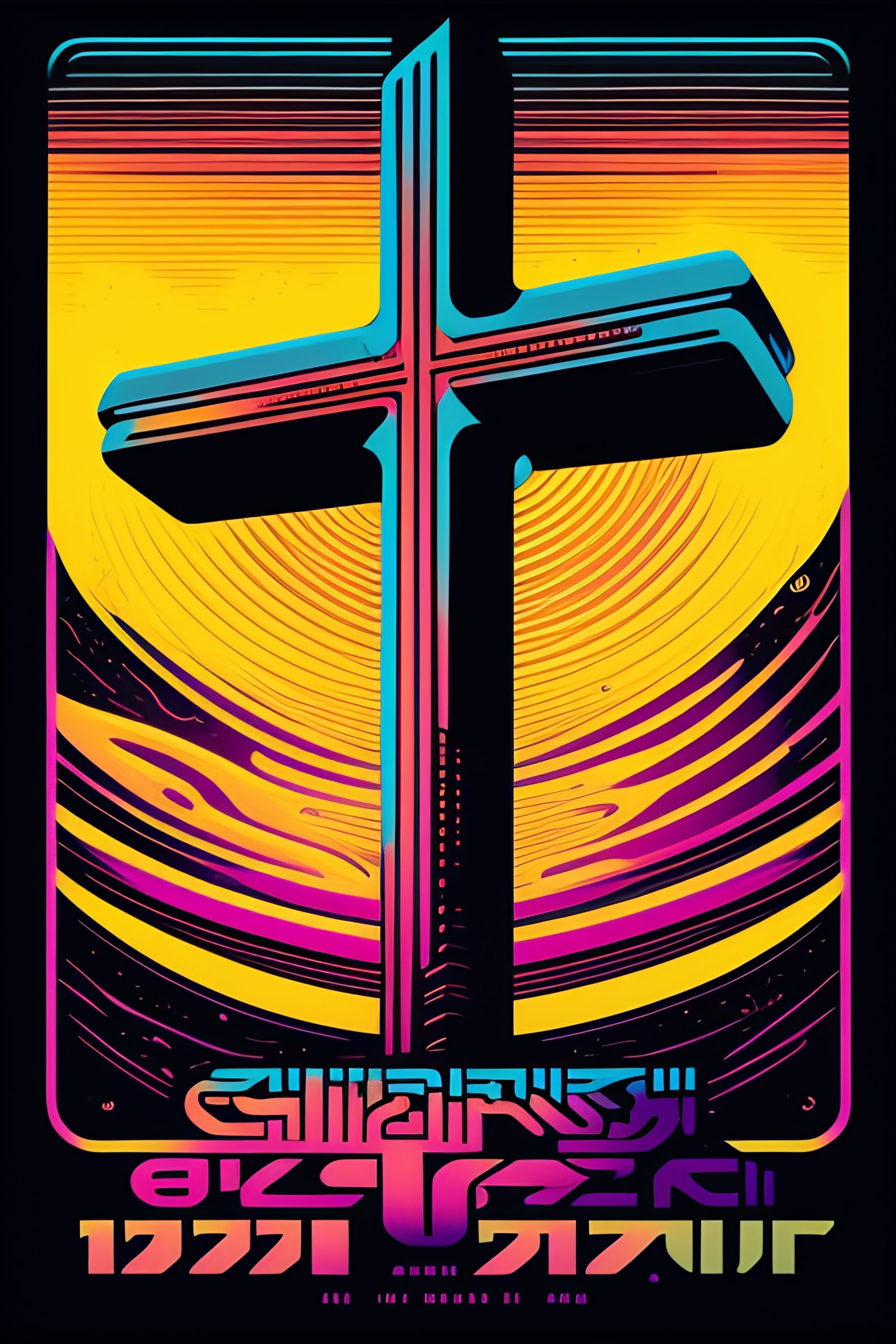 Lexica - Futuristic priest Cross-Over, logo design by Philippe Caza