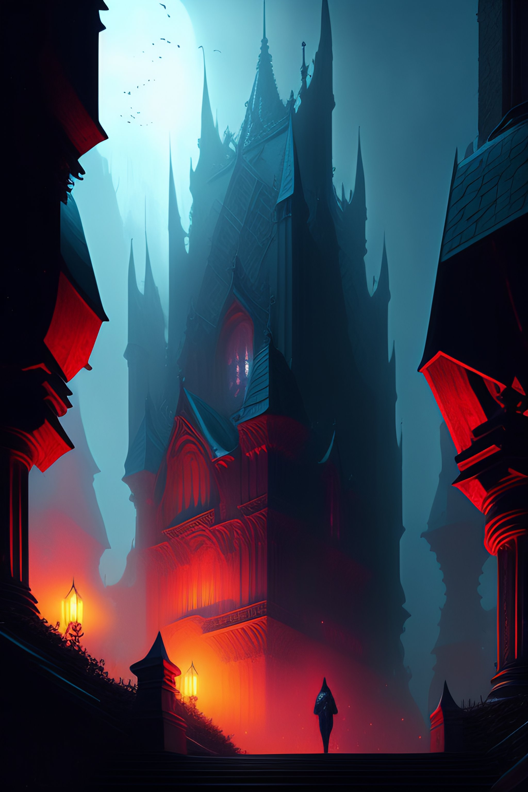 Lexica - A dark sinister vampire lair by Marc Simonetti