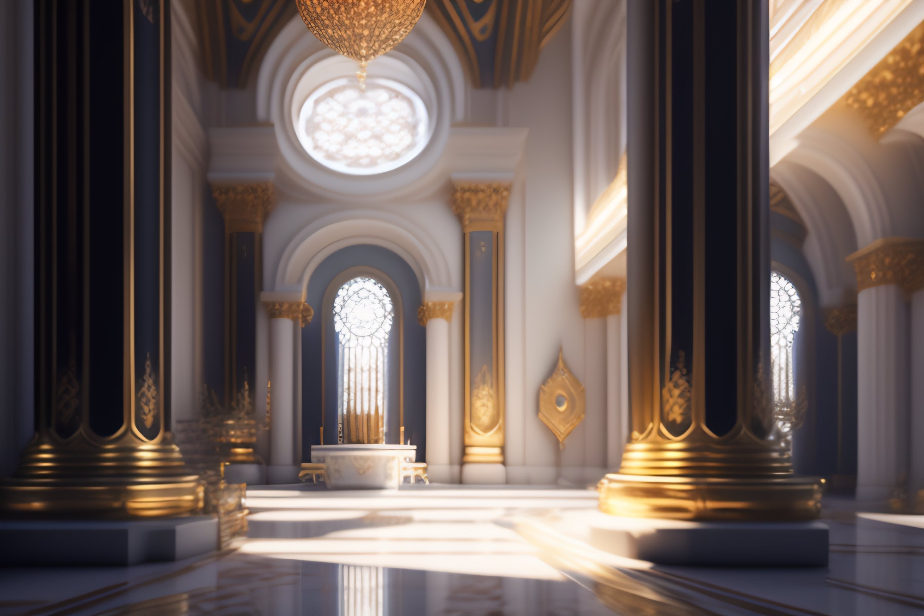 Lexica - Wide angle shot of Beautiful fantasy throne room made from ...
