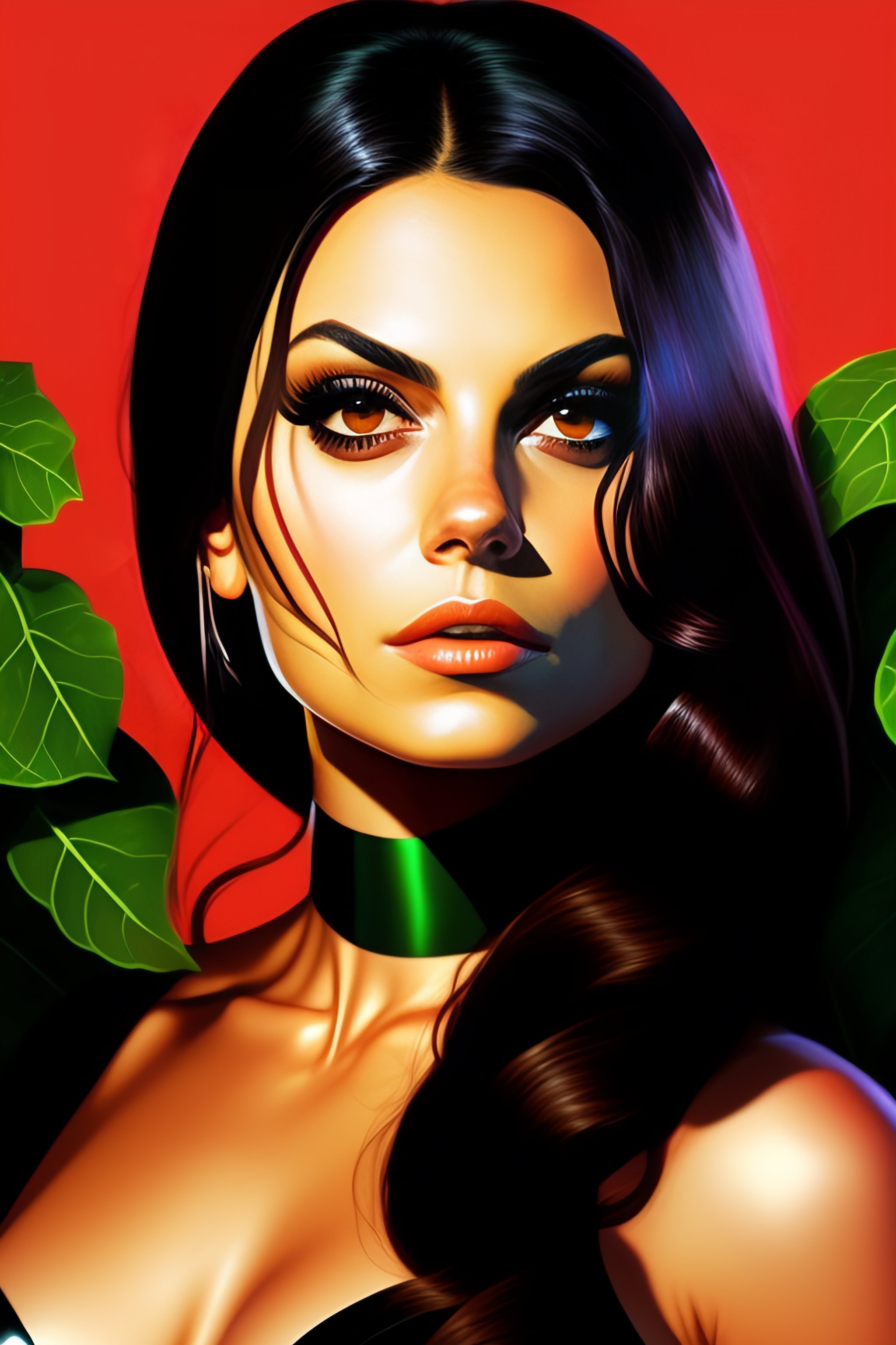 Lexica - Phil noto comicbook cover art, mila kunis poison ivy, vines ...