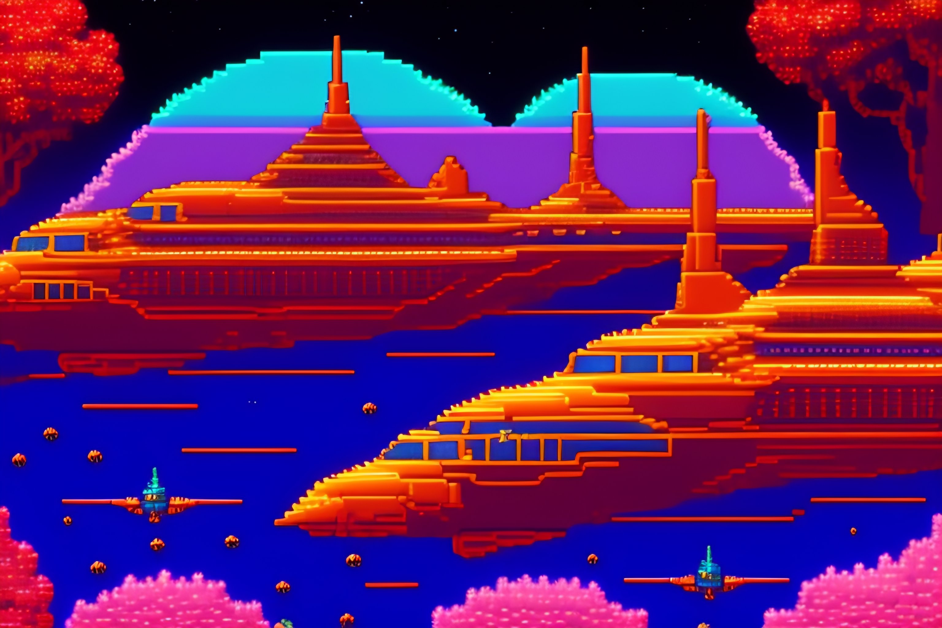 Lexica - 8-bit galaga by casey weldon, olga kvasha, miho hirano ...