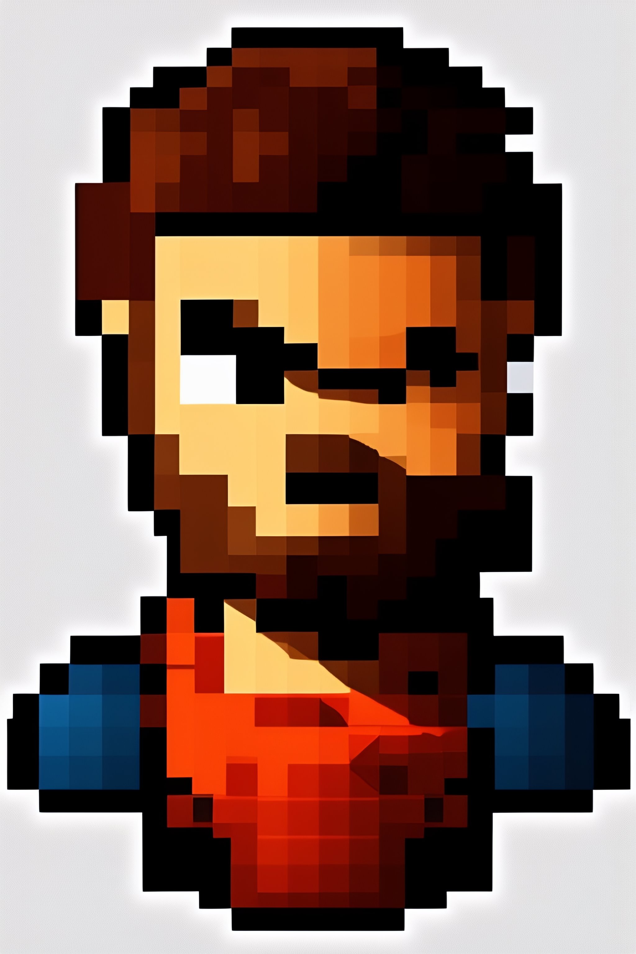 Lexica - Pixel art angry nice looking Max