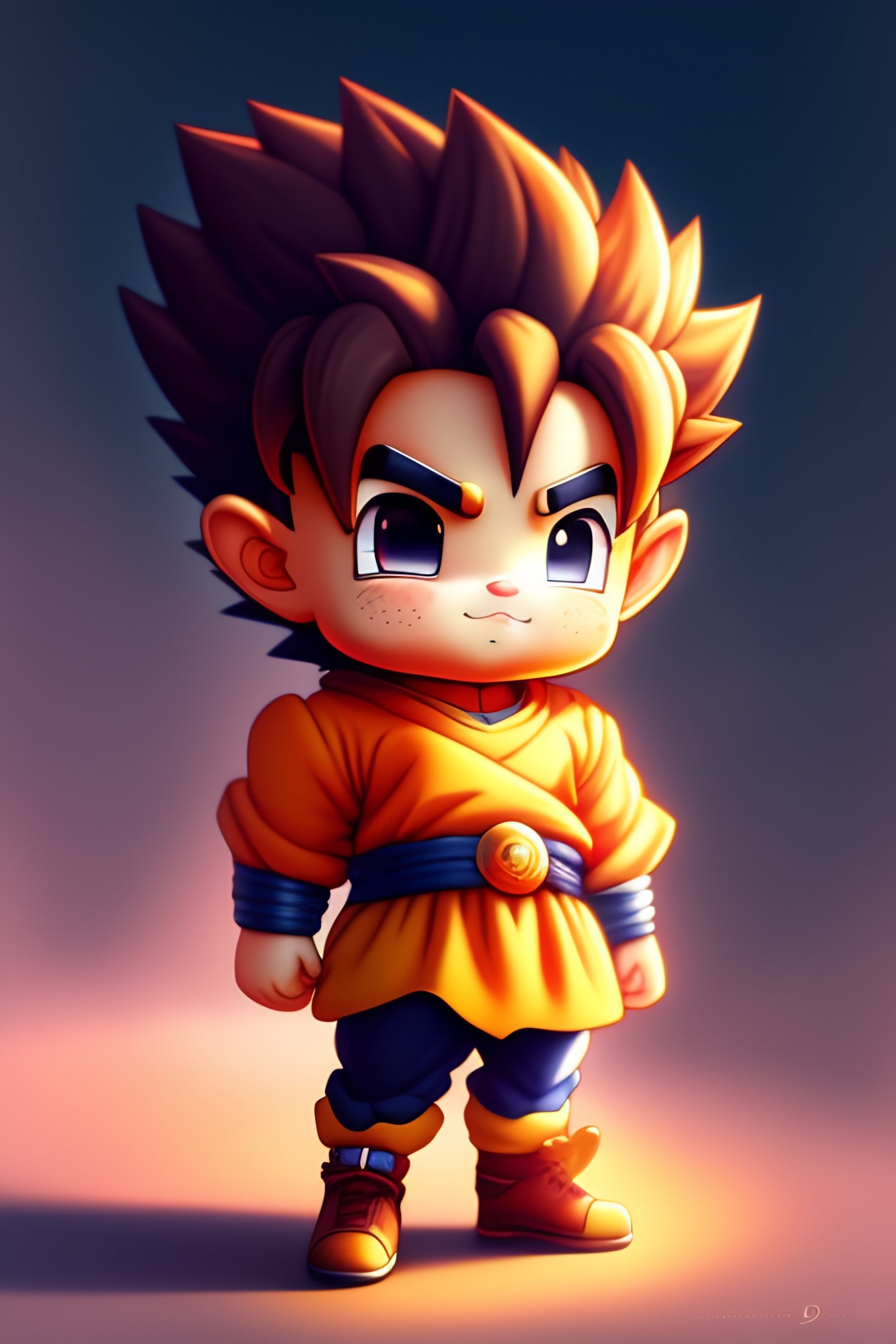 Lexica - Cute and adorable cartoon goku baby, fantasy, dreamlike ...