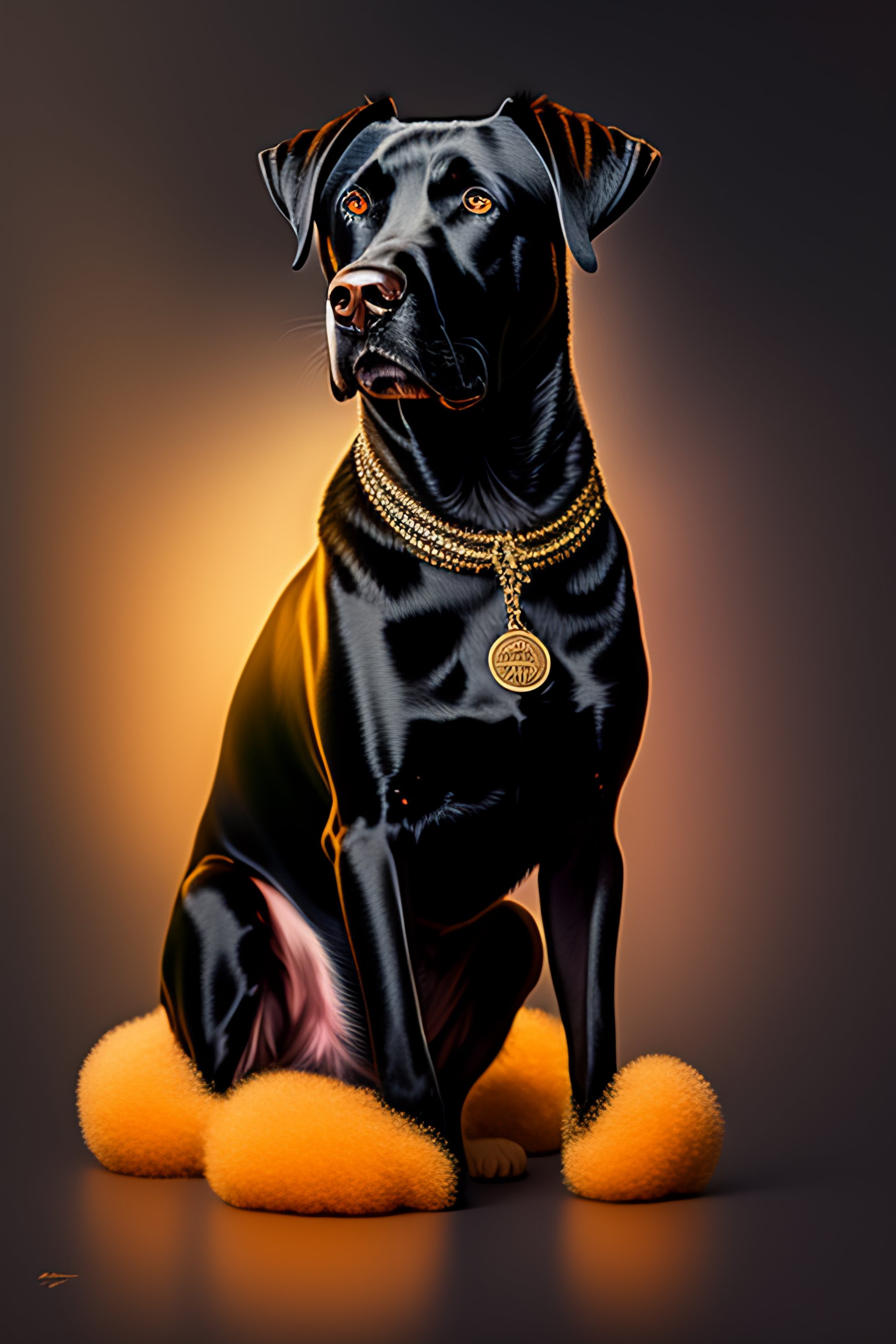 Lexica - Furry art of a male Black Labrador retriever dogman in a ...