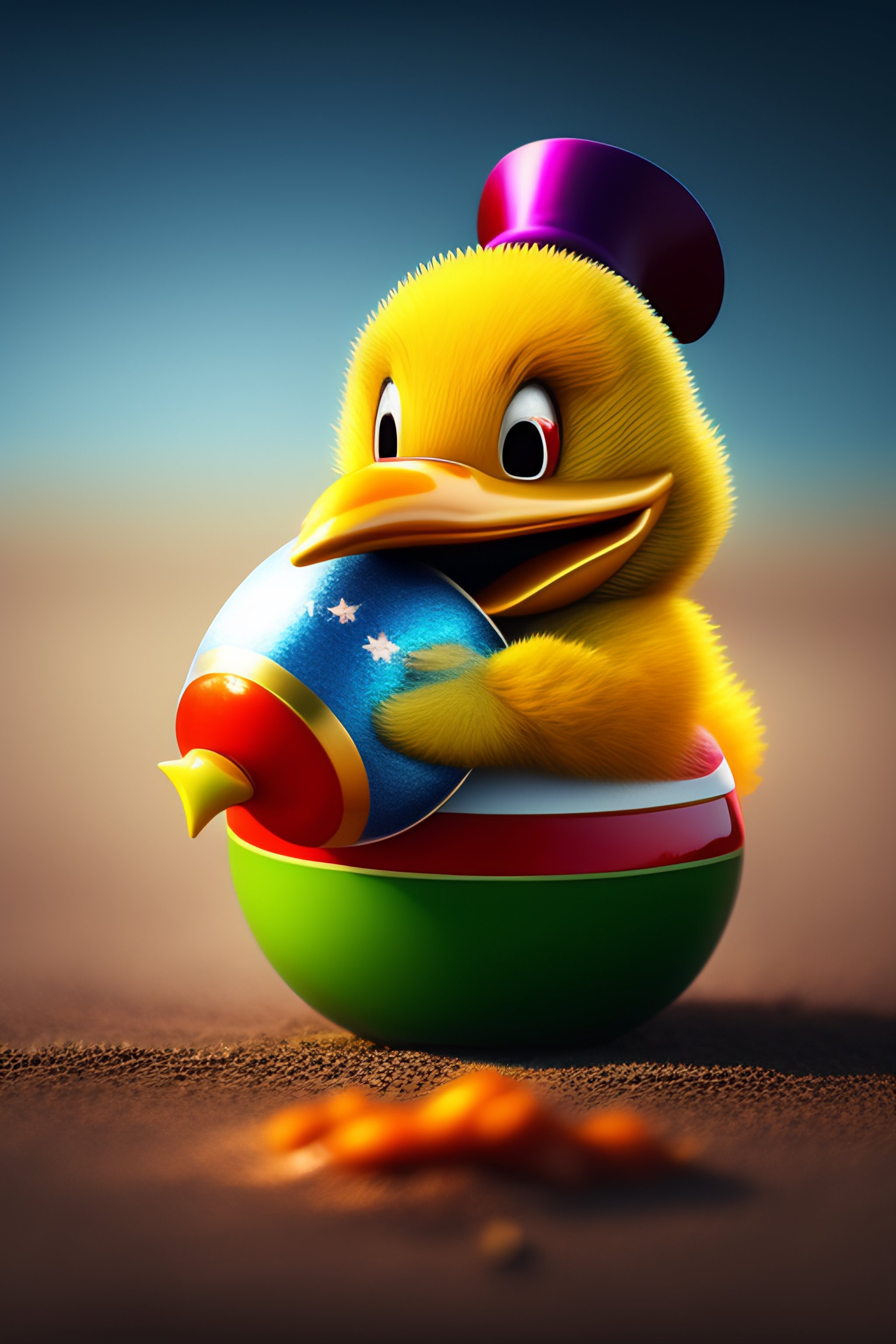 Lexica - Donald duck eating hand grenade
