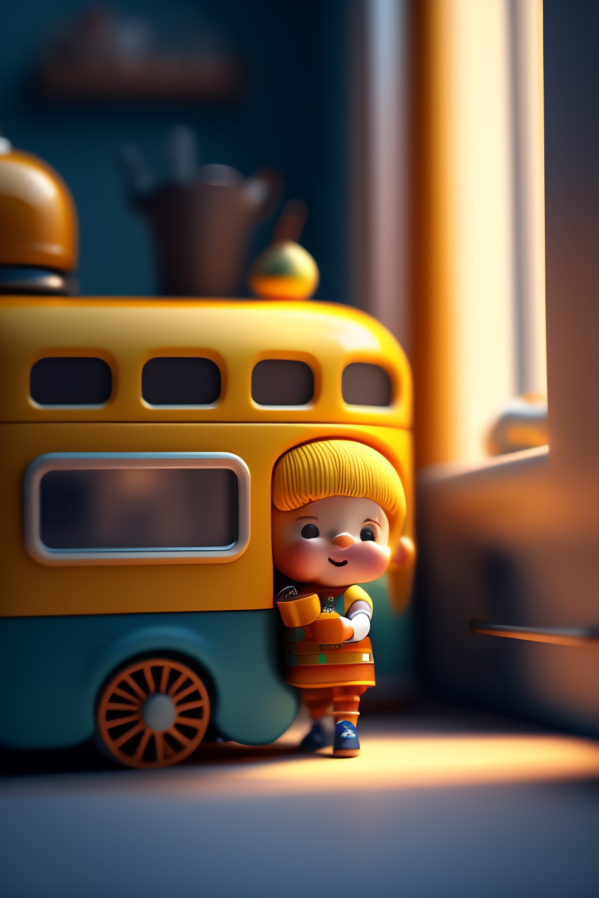 Lexica - C4D render of a comically tiny Cute and adorable cartoon it ...