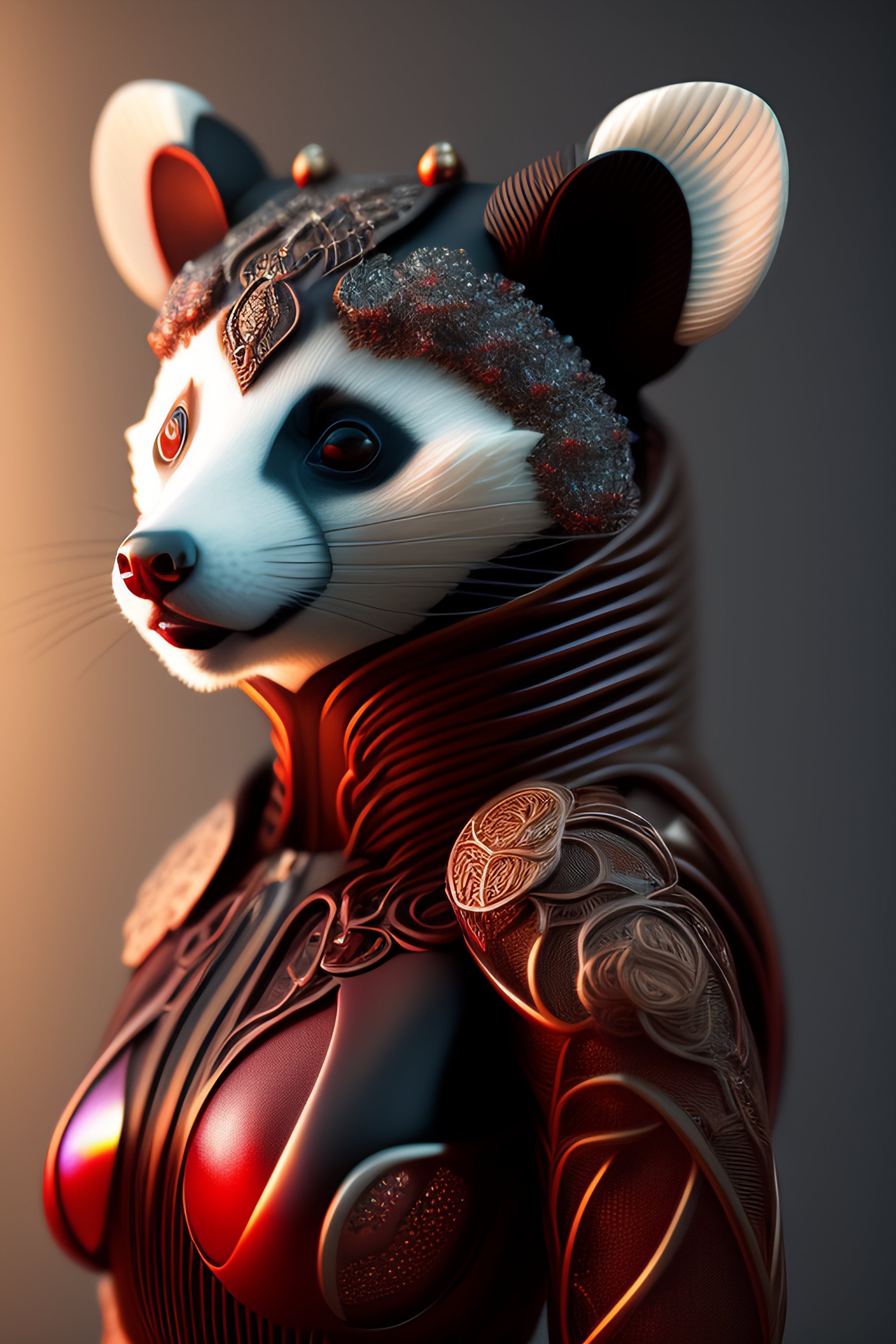Lexica - Complex 3d render ultra detailed of a death tanuki front ...