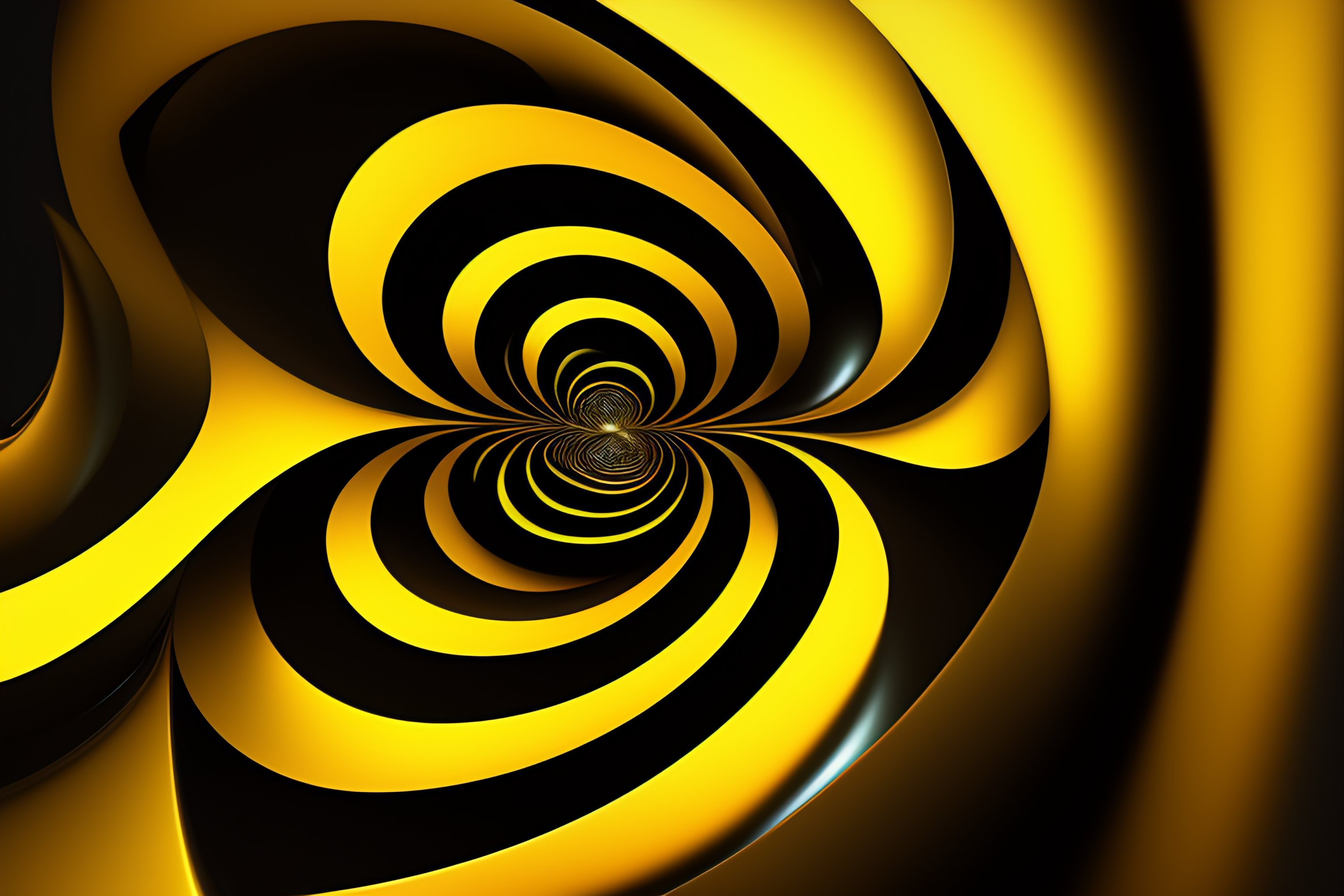 Lexica - 7d black yellow abstract optical illusion design