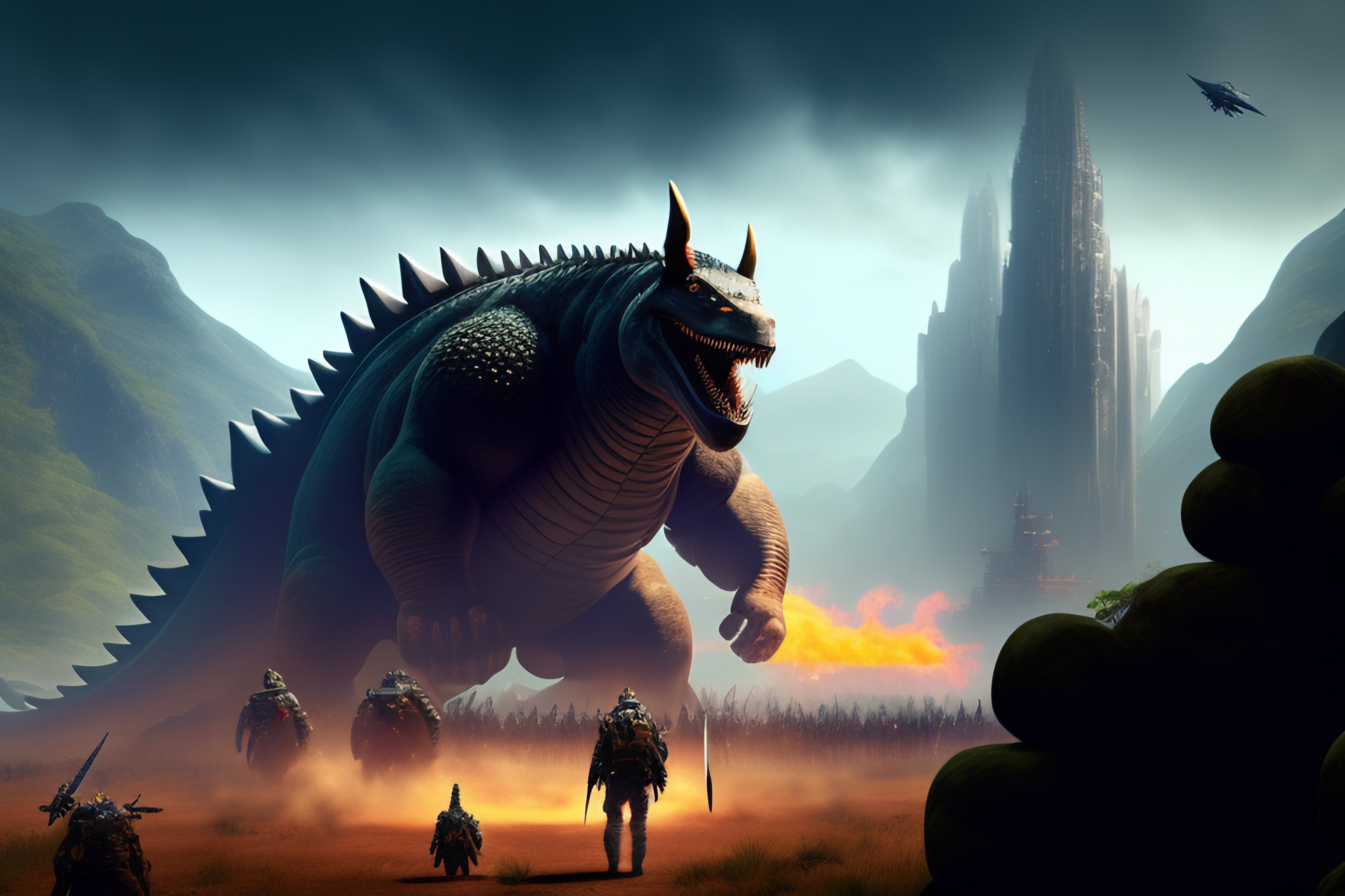 Lexica - Hunters armed with swords are attacked by countless monsters ...