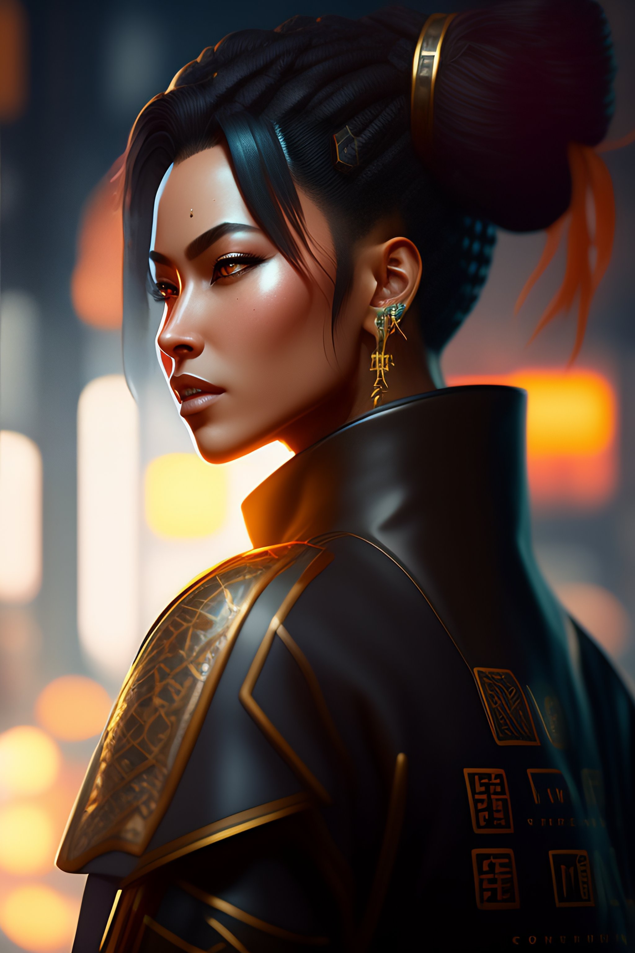 Lexica - Cyberpunk 2077 biochip, ronin samurai, by justin gerard and ...