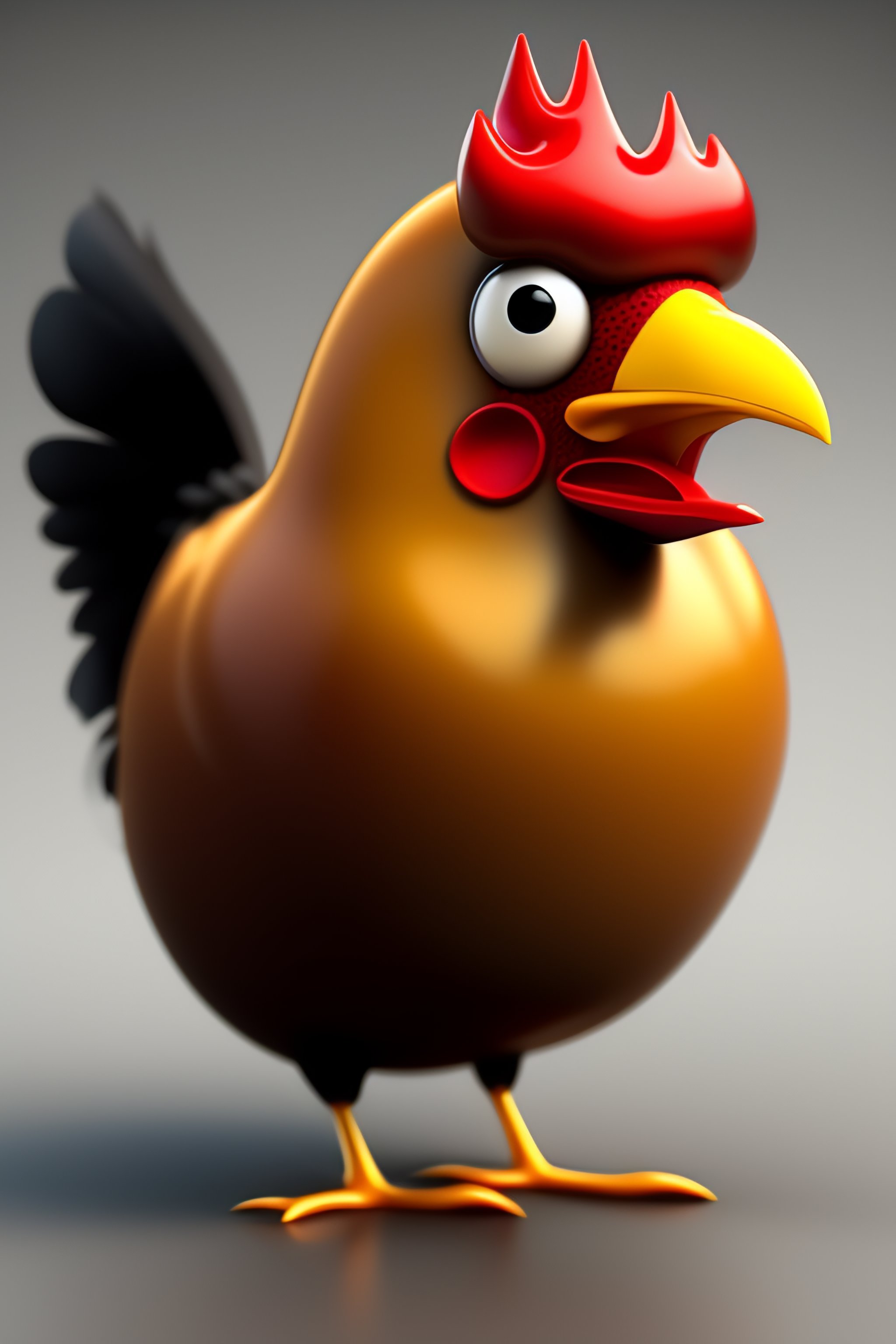 Lexica - Stupid Chicken. 3D Cartoon