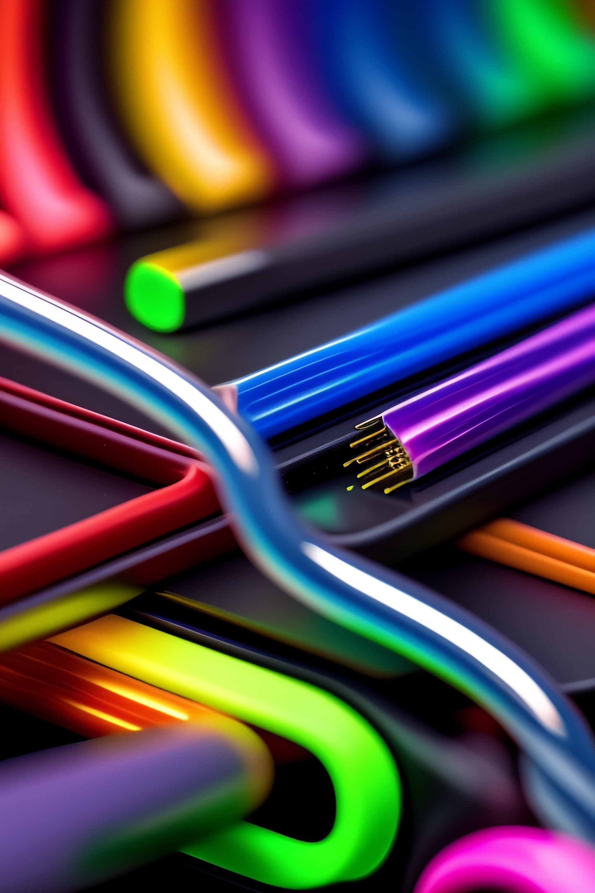 Lexica - Electronics lab full of cables of different colors