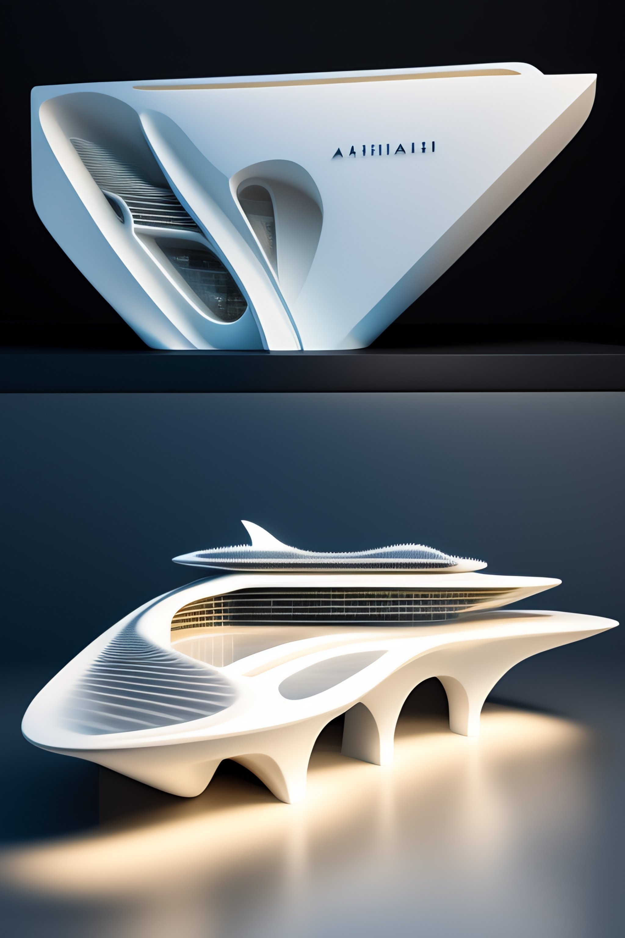 Lexica - Architectural model of zaha hadid building