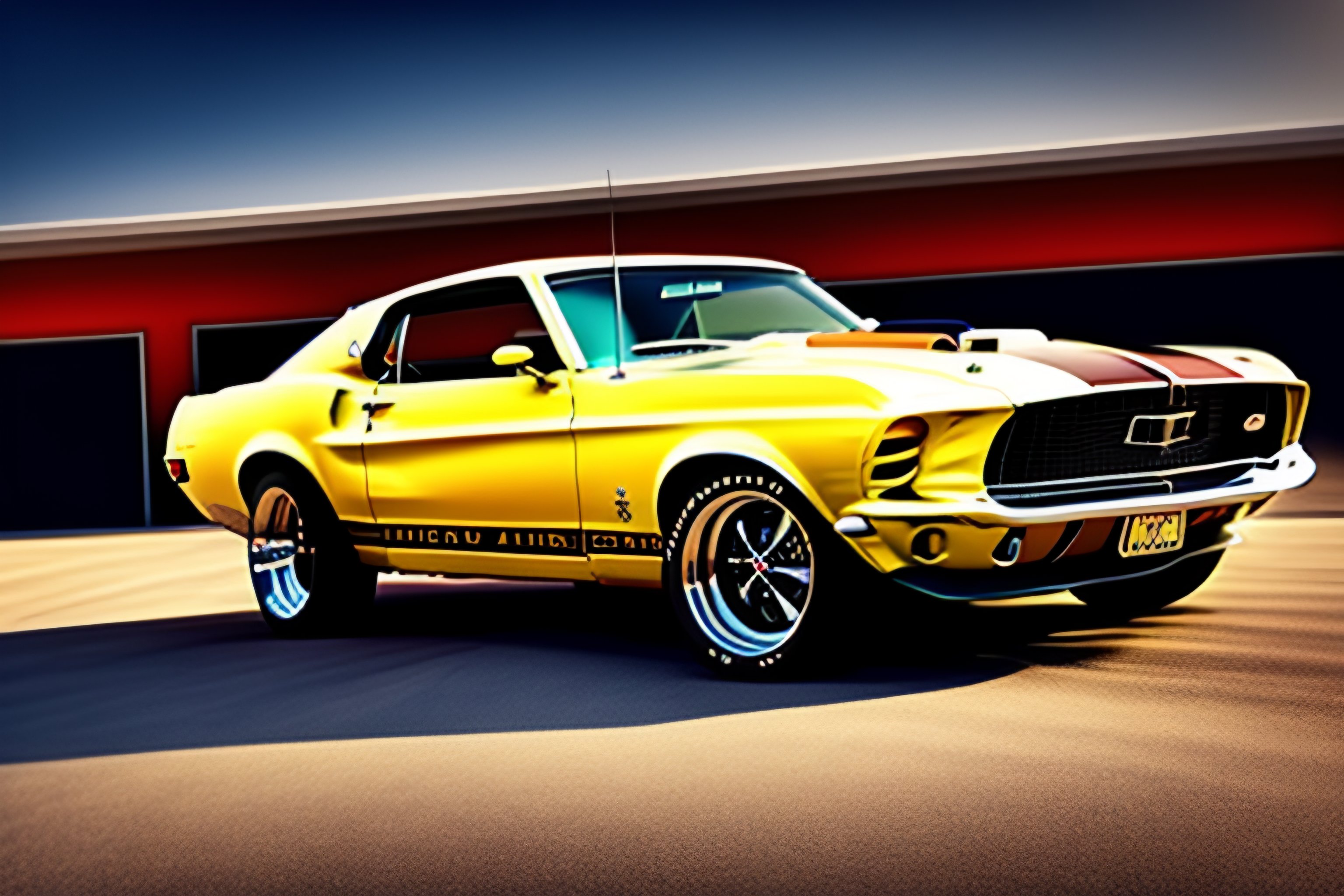 Lexica - Realistic photo 1969 ford mustang SS ((cragar wheels)) during ...