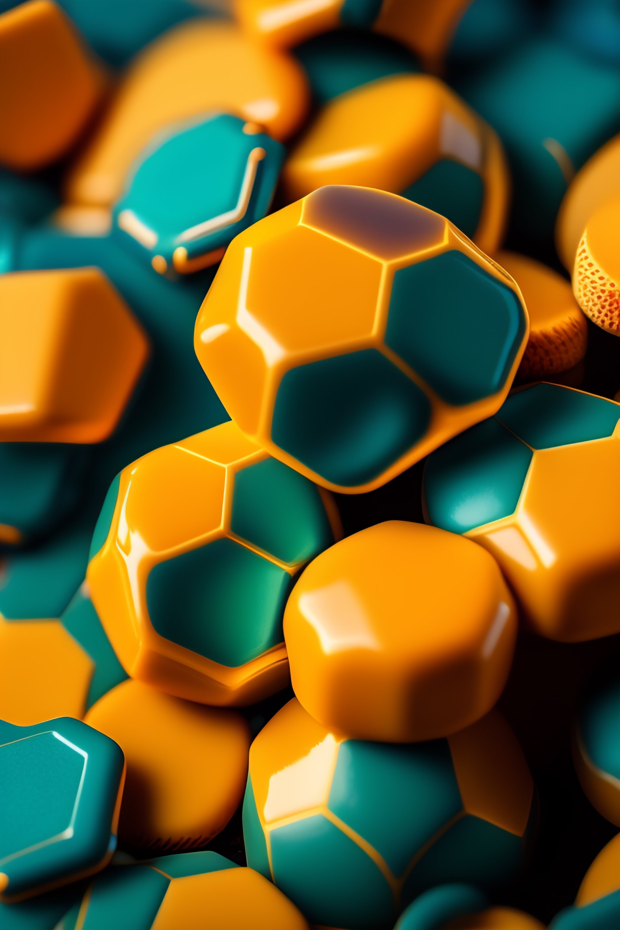 Lexica - Pill with hexagon pattern