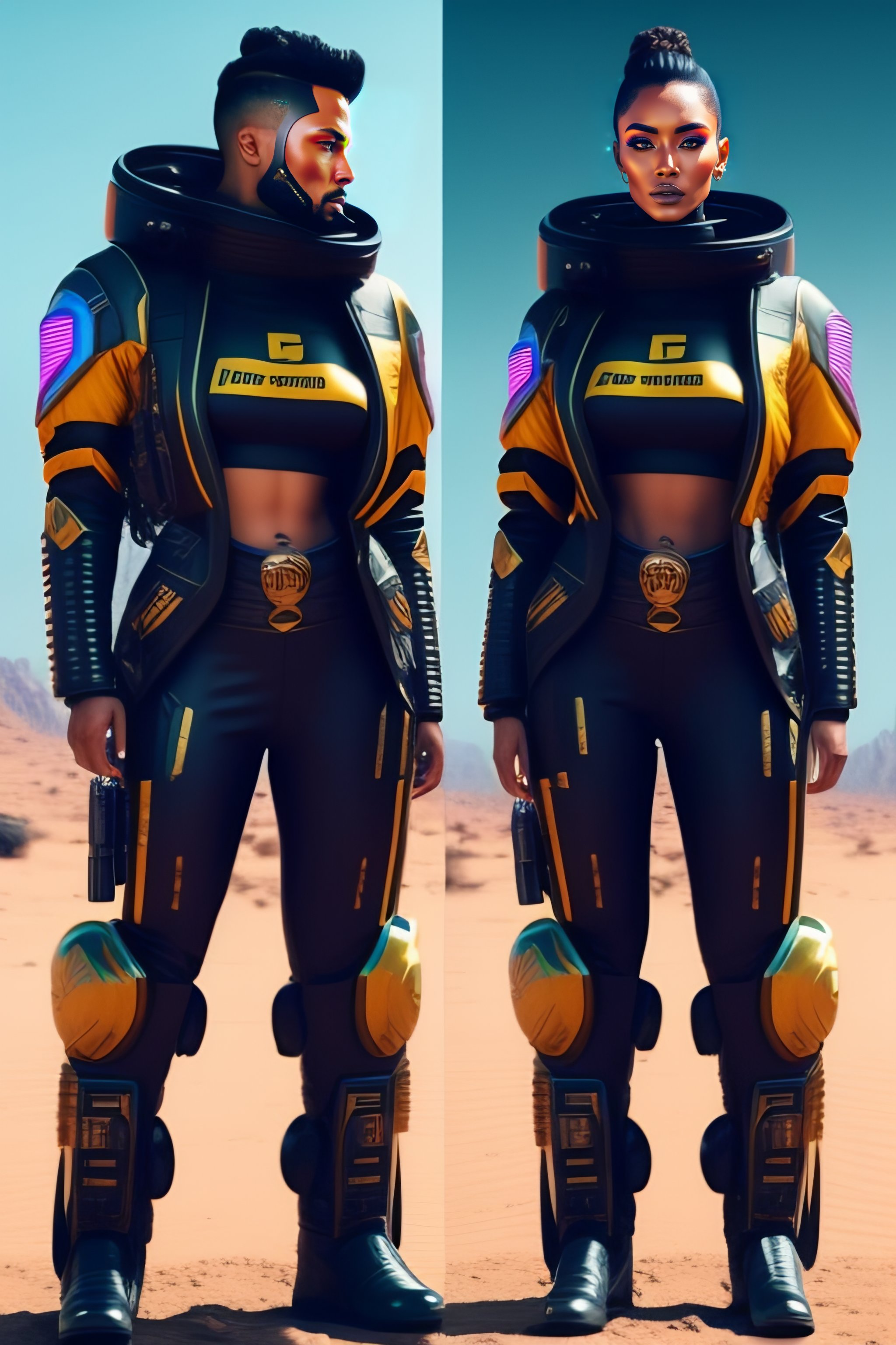 Lexica - Man Android cyberpunk 2077 dressed as a space cowboy from a ...