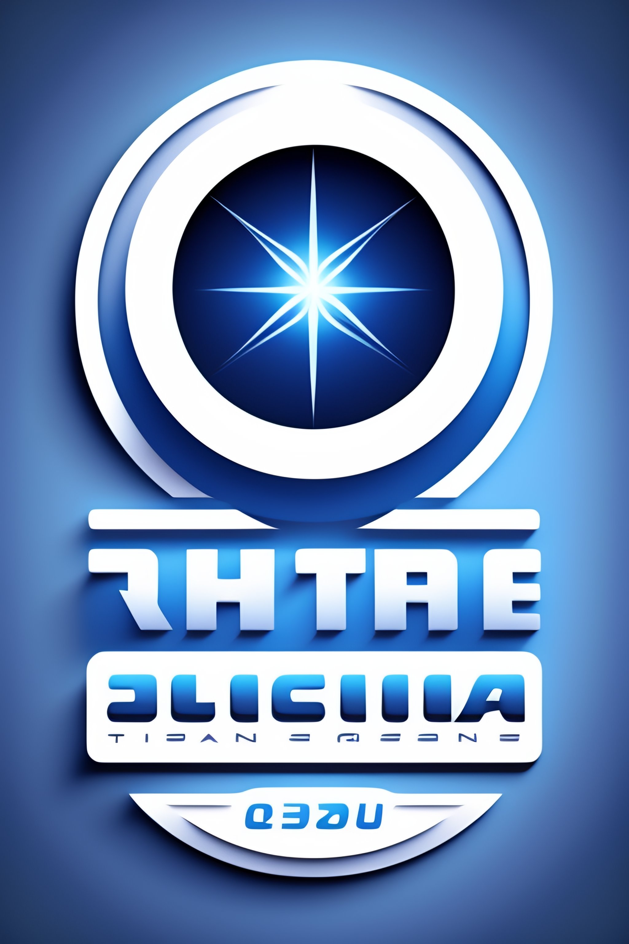 Lexica - A logo futuristic, vector art, blue, white, grey