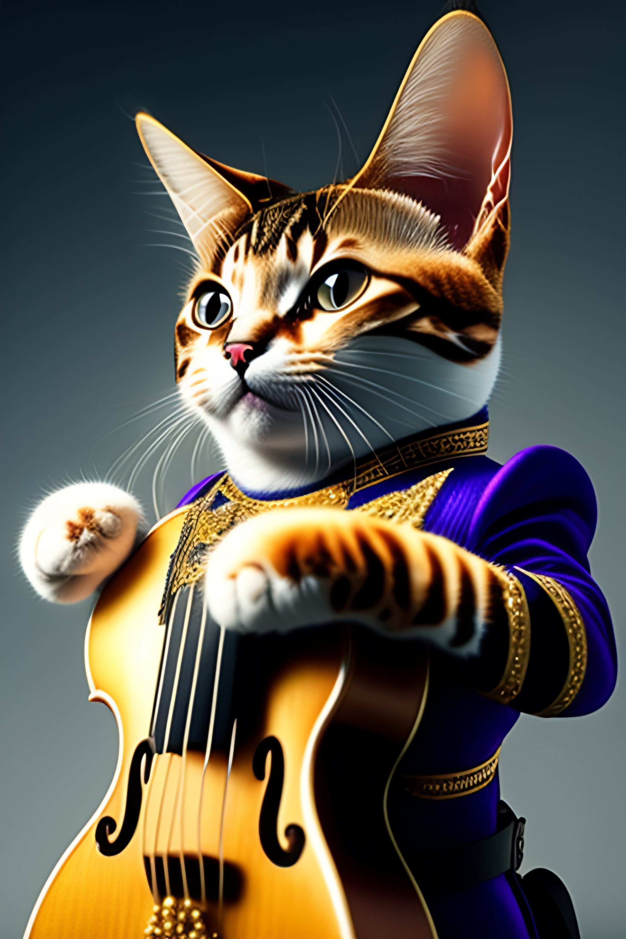 Lexica - A mariachi cat in T pose