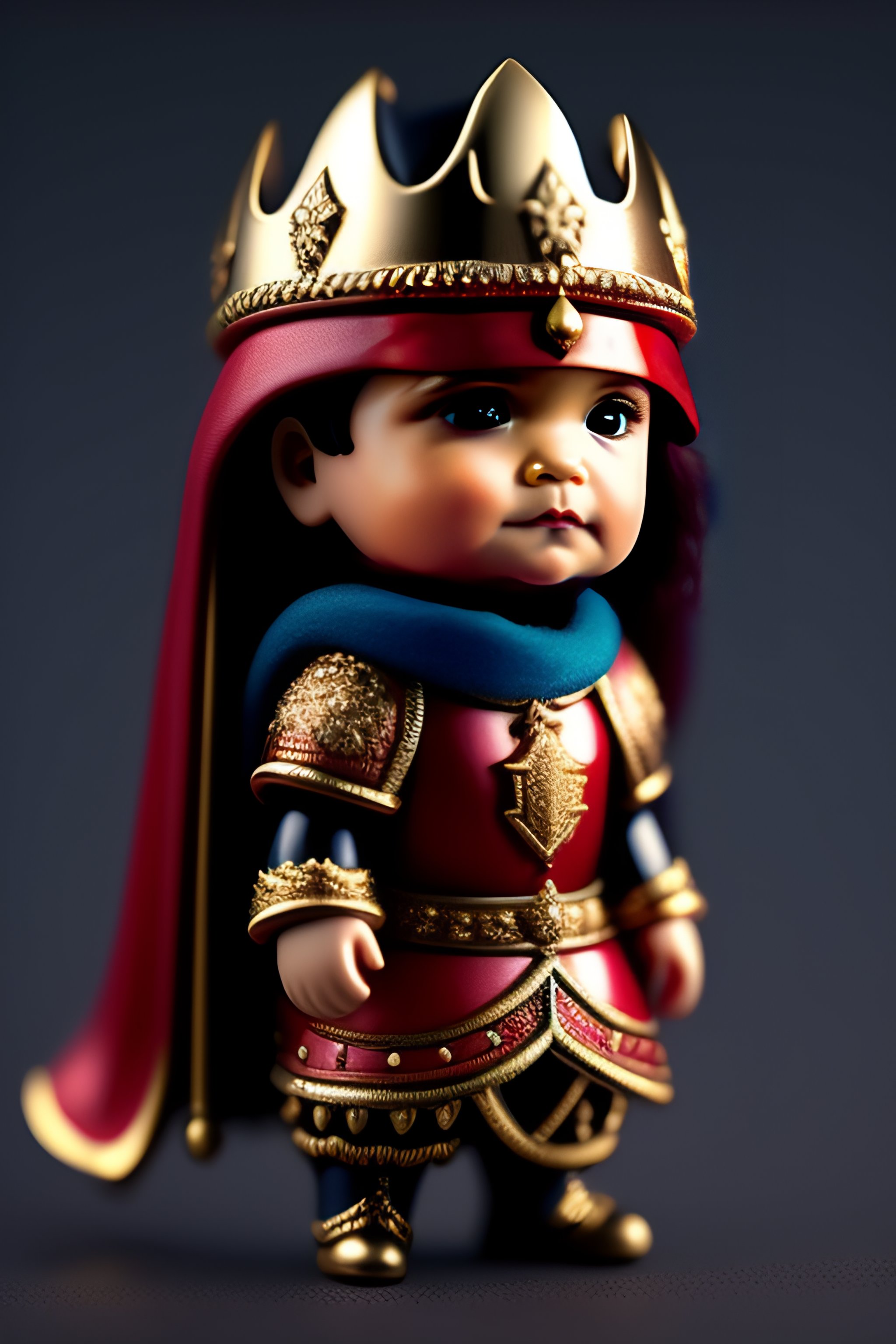 Lexica - Pocket cute KING BALTASAR with armor, ciberpunk, 8K