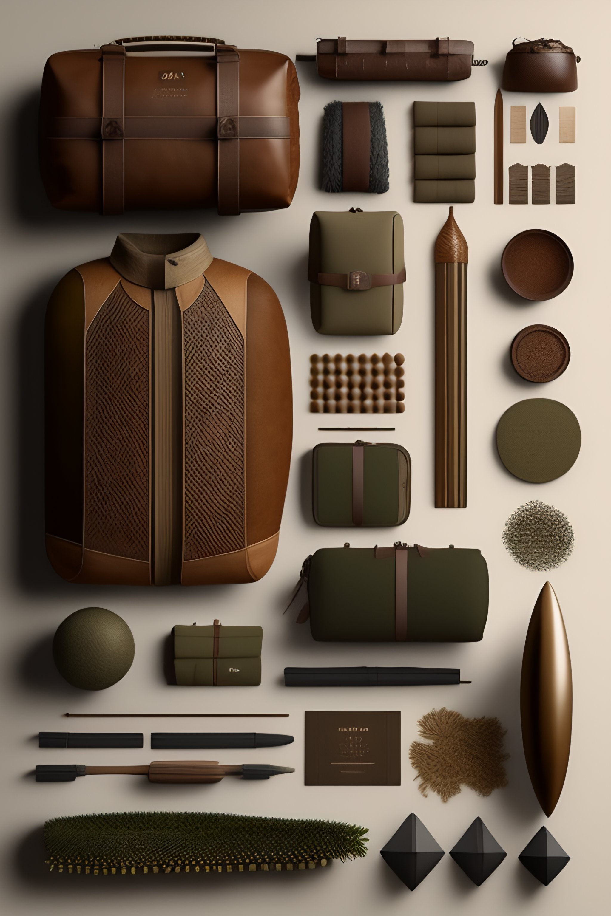 Lexica - Komodo, costumes and props, knolling, knolling layout, earth ...