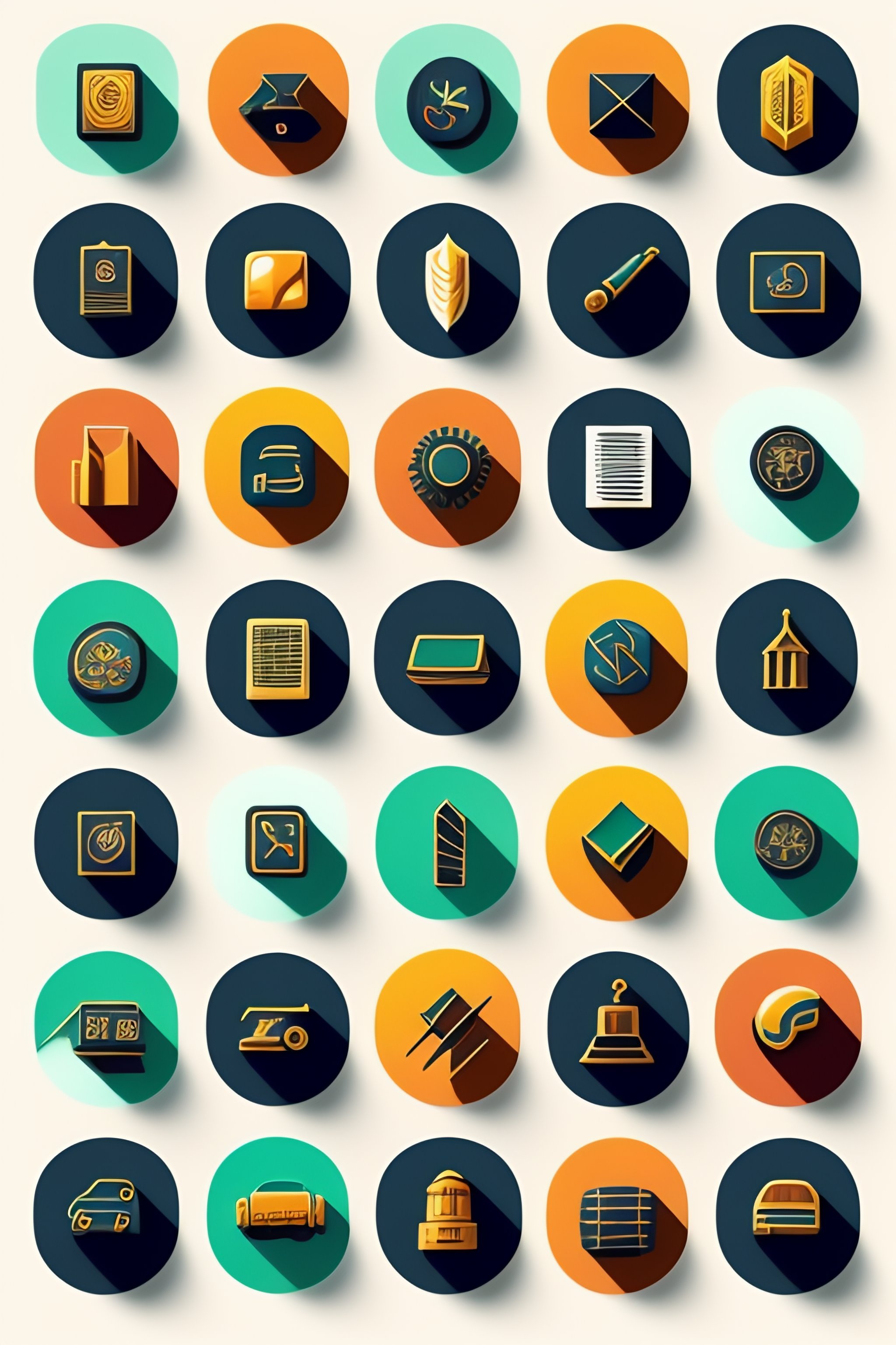 Lexica - A set of icons designed by mike matas, clean background