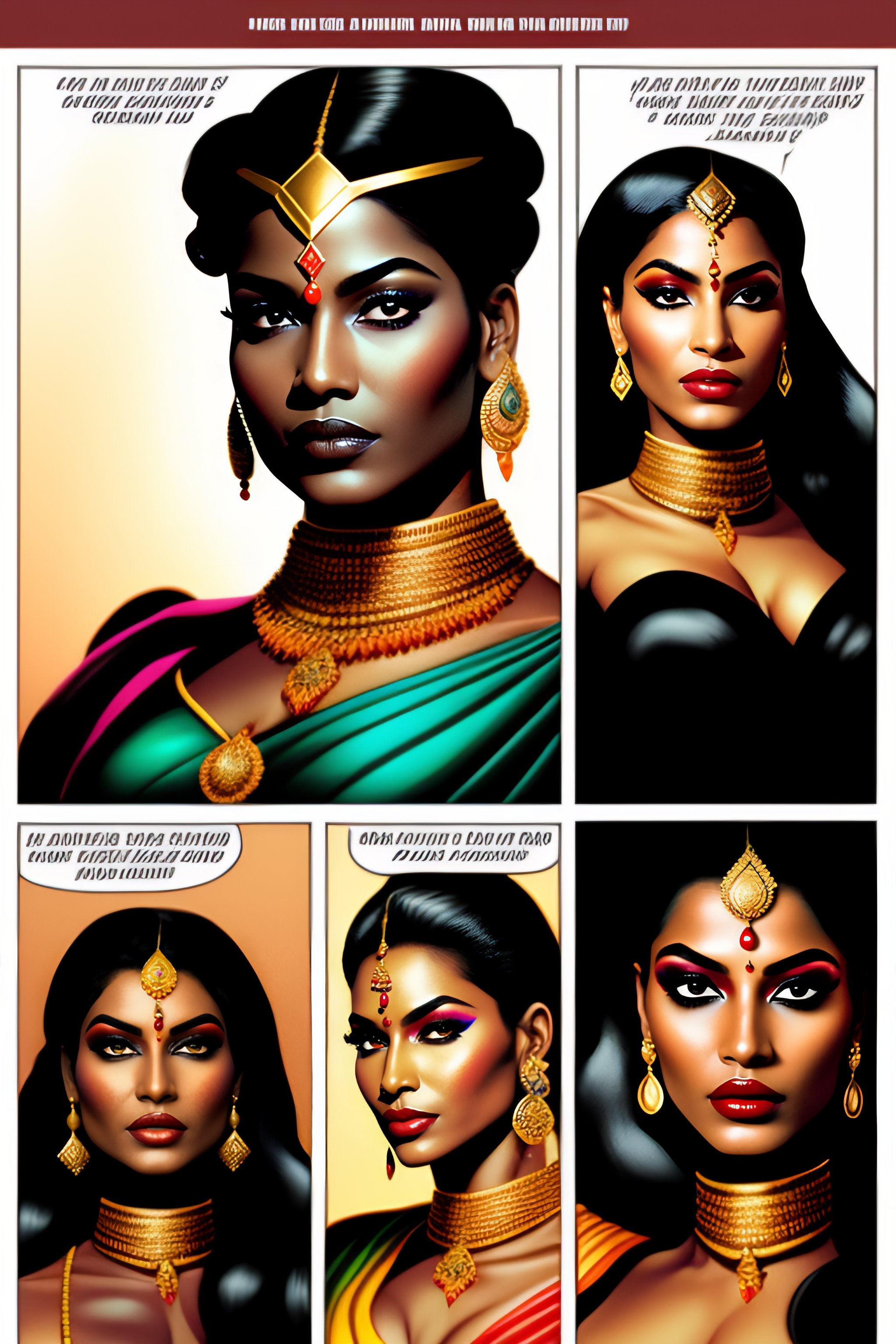 Lexica - An illustrated graphic novel styled comic strip of Indian ...