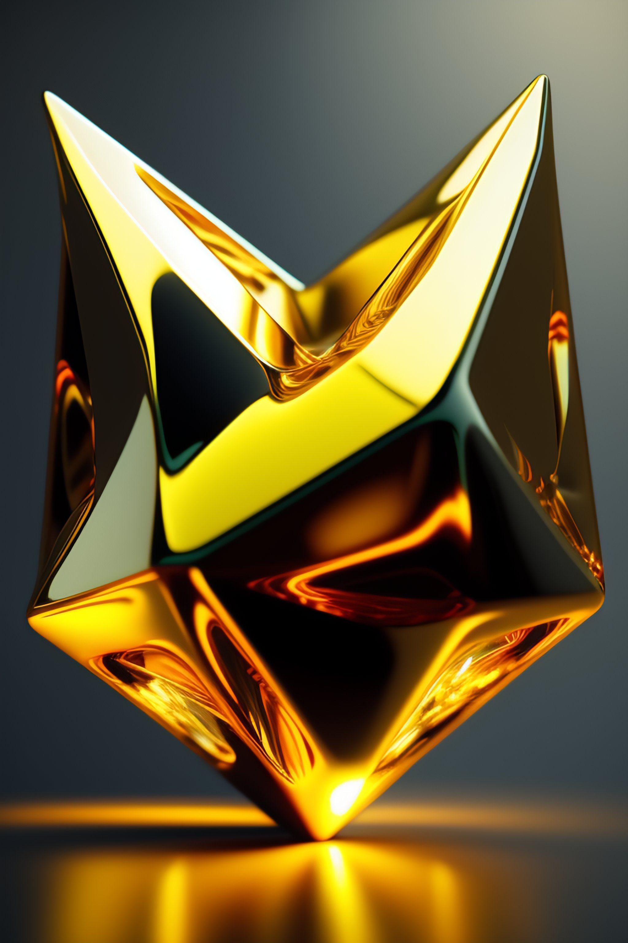 Lexica - A photorealistic render of a metallic crystalline neotribal ...