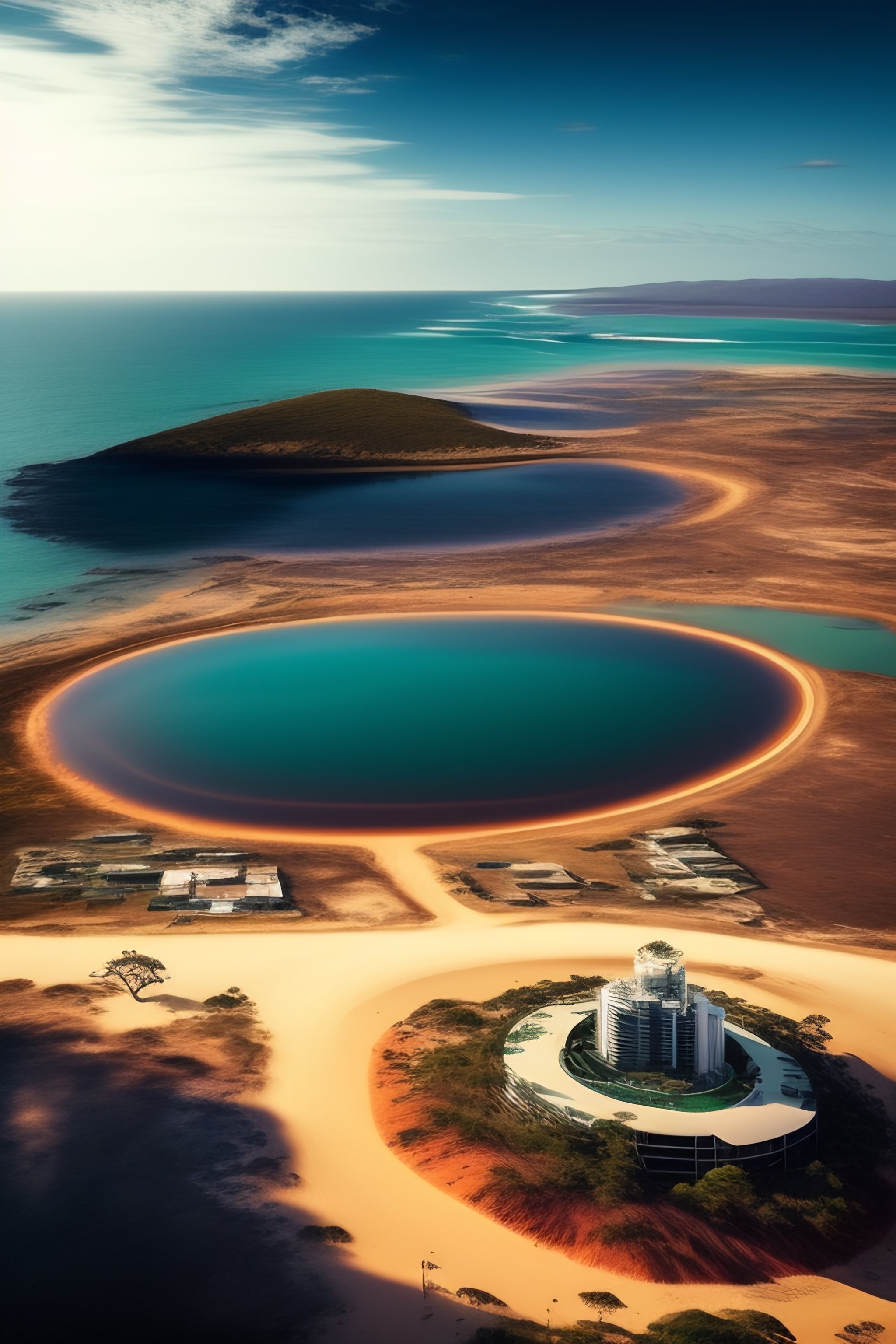 Lexica - Australia city abandoned, post apocalyptic, damage, mushroom cloud