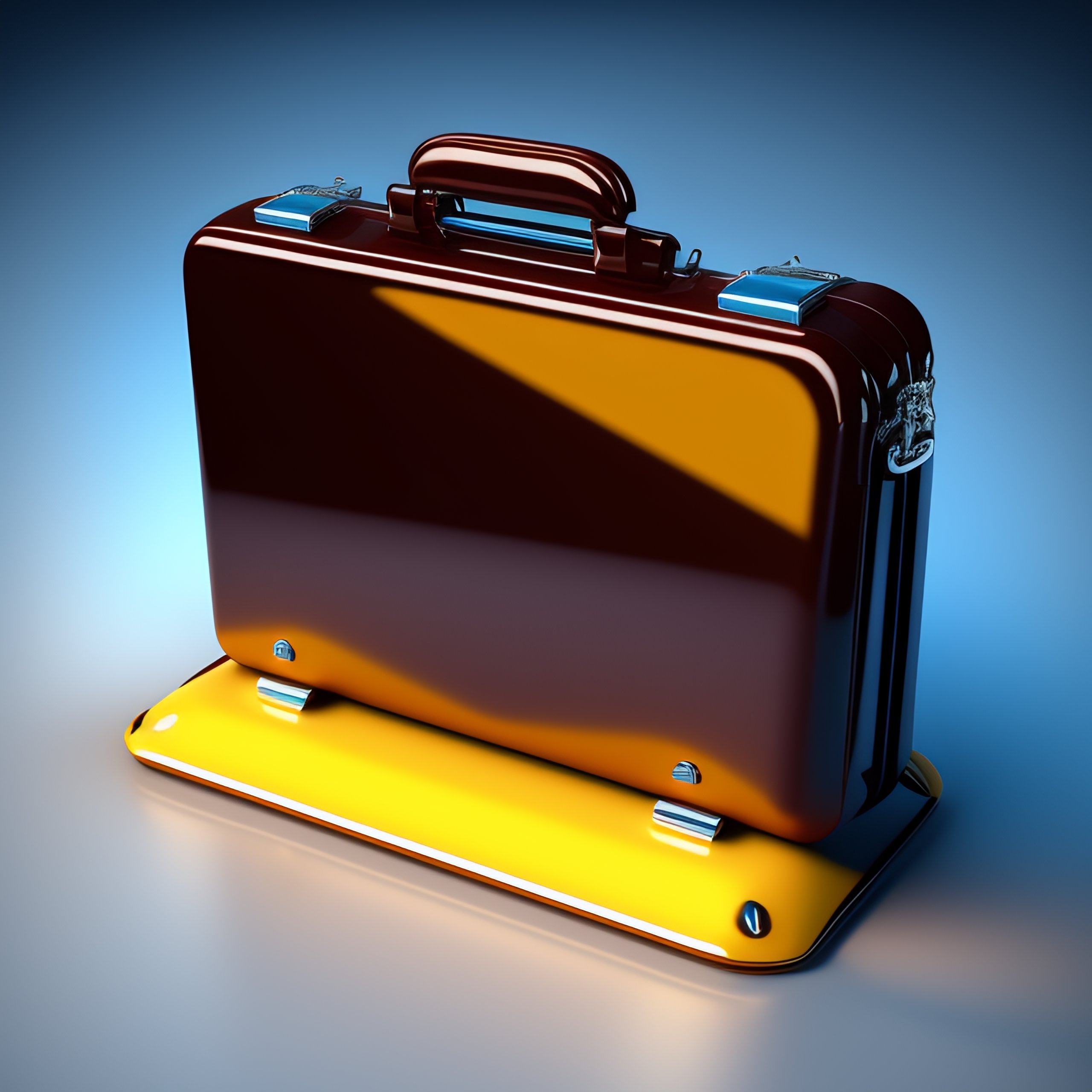 Lexica - Plastic briefcase on the table 3d object