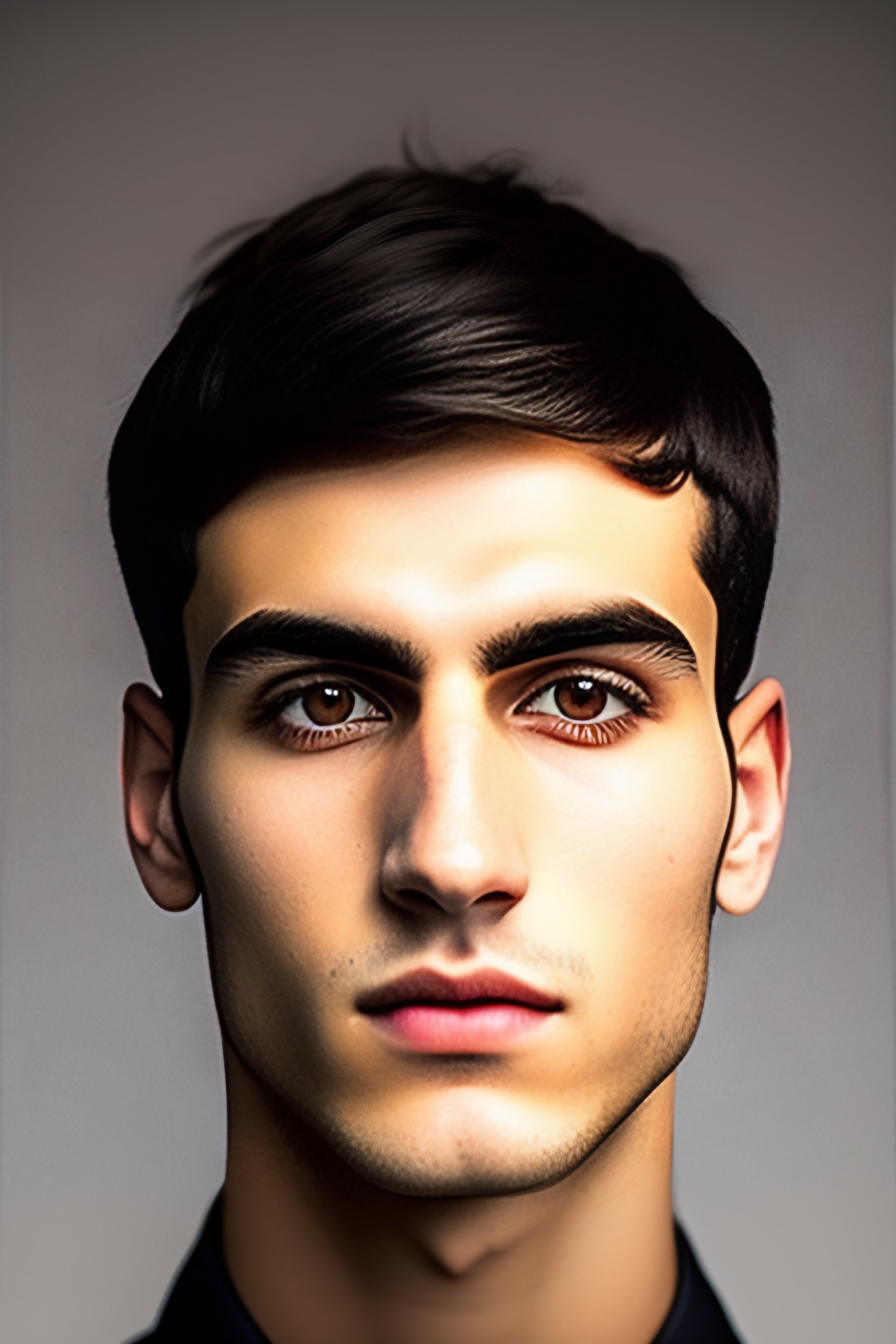 Lexica - Dark haired 22 years old young white turkish man has little ...