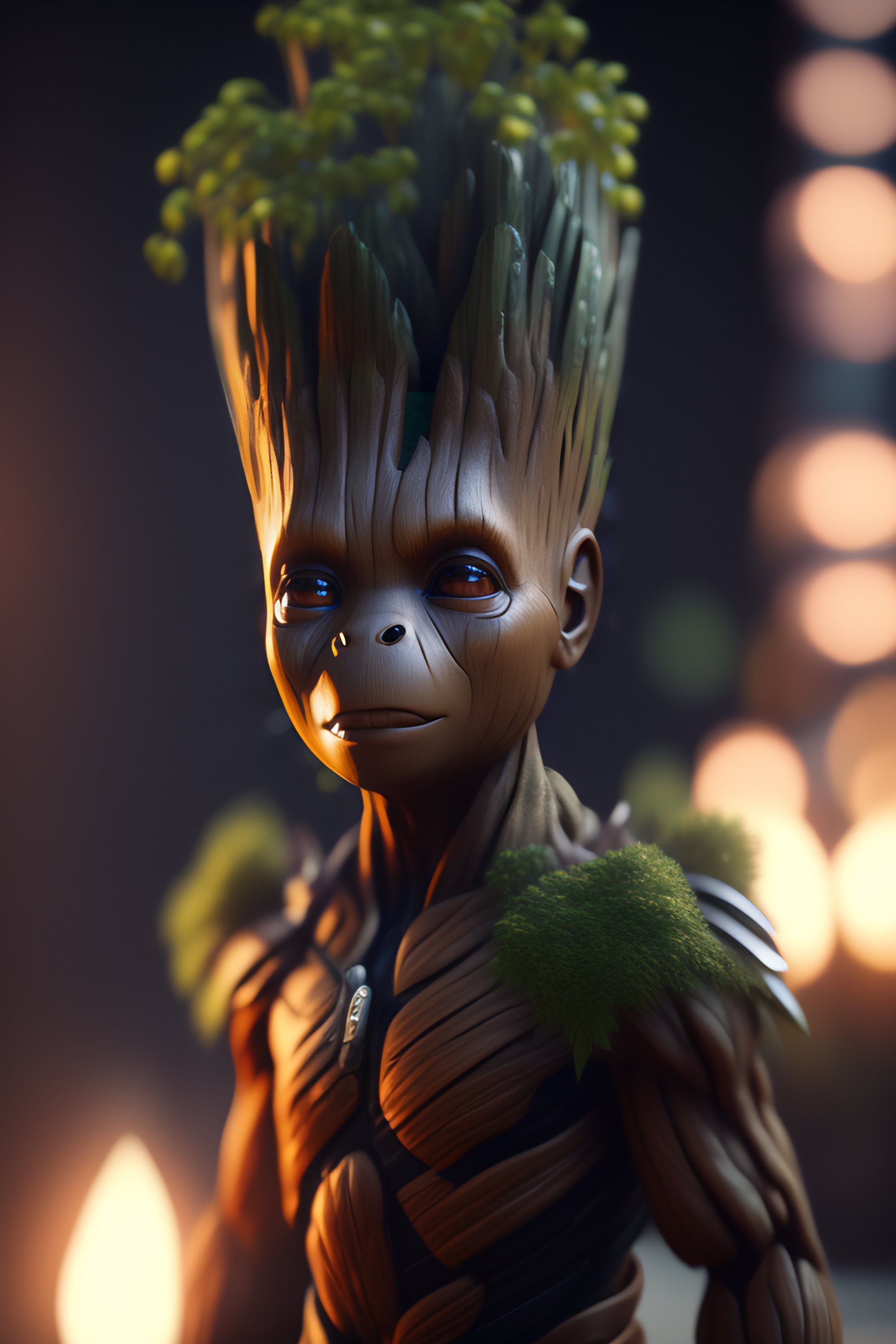 Lexica - I am Groot, hyperrealistic, photografic, 8k, epic ambient ...