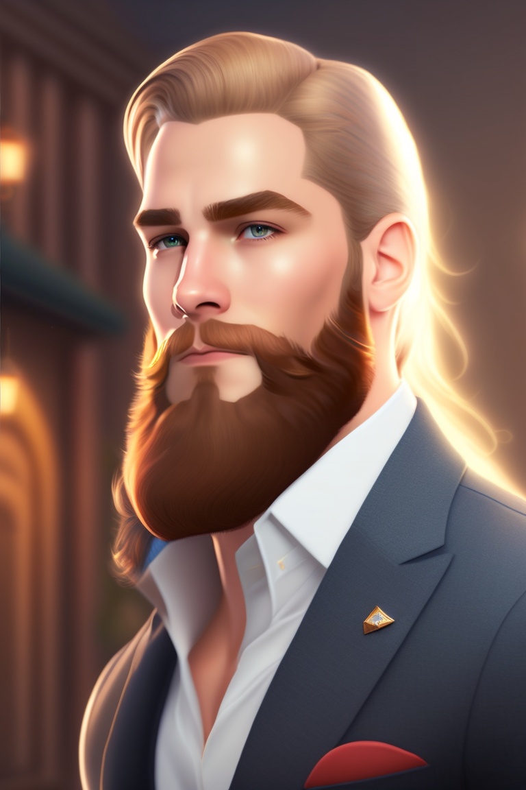 Lexica - Handsome boy, light beard, for news talker