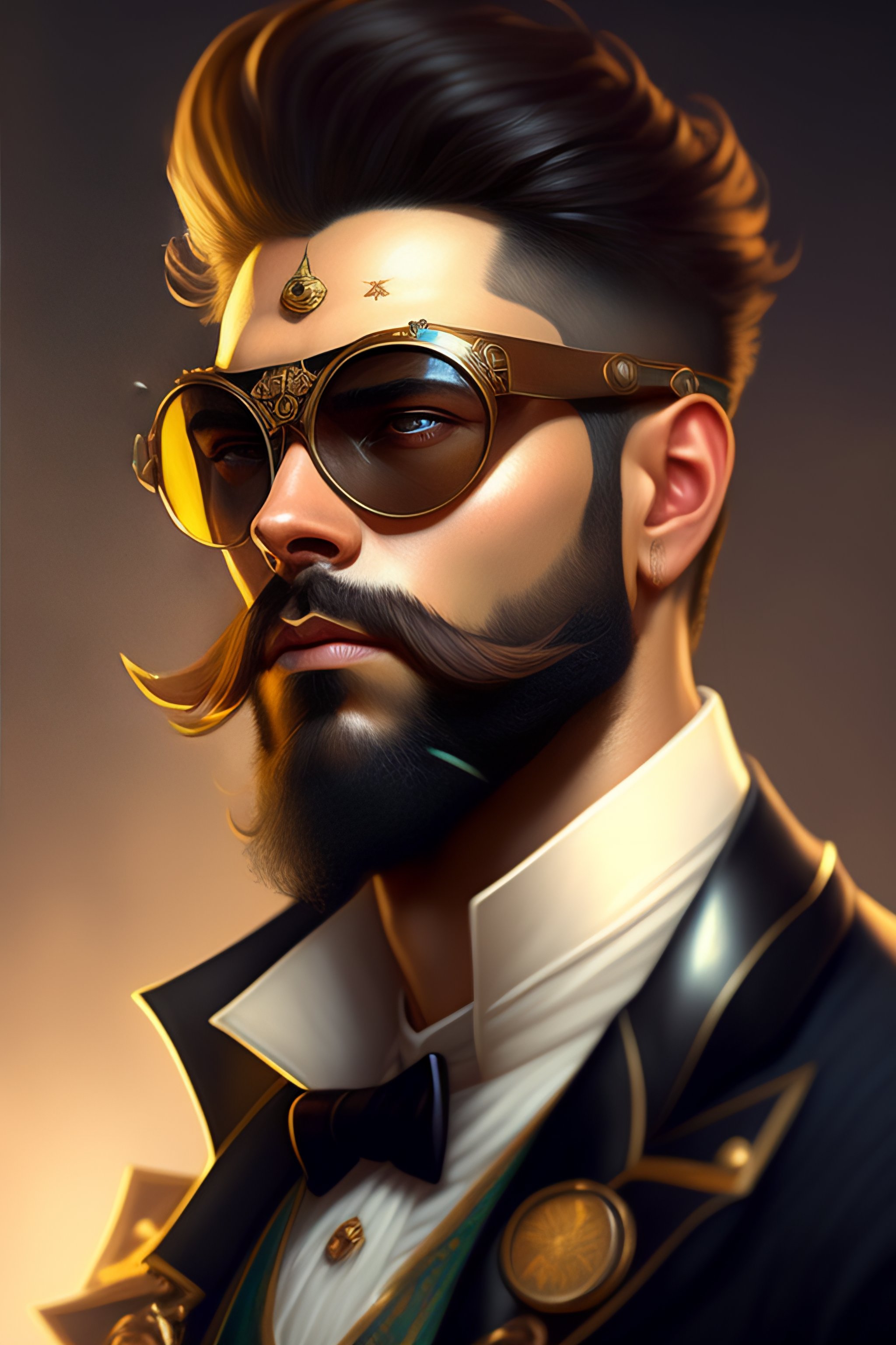 Lexica - Programmer with beard ,wearing steampunk goggles,ultra ...