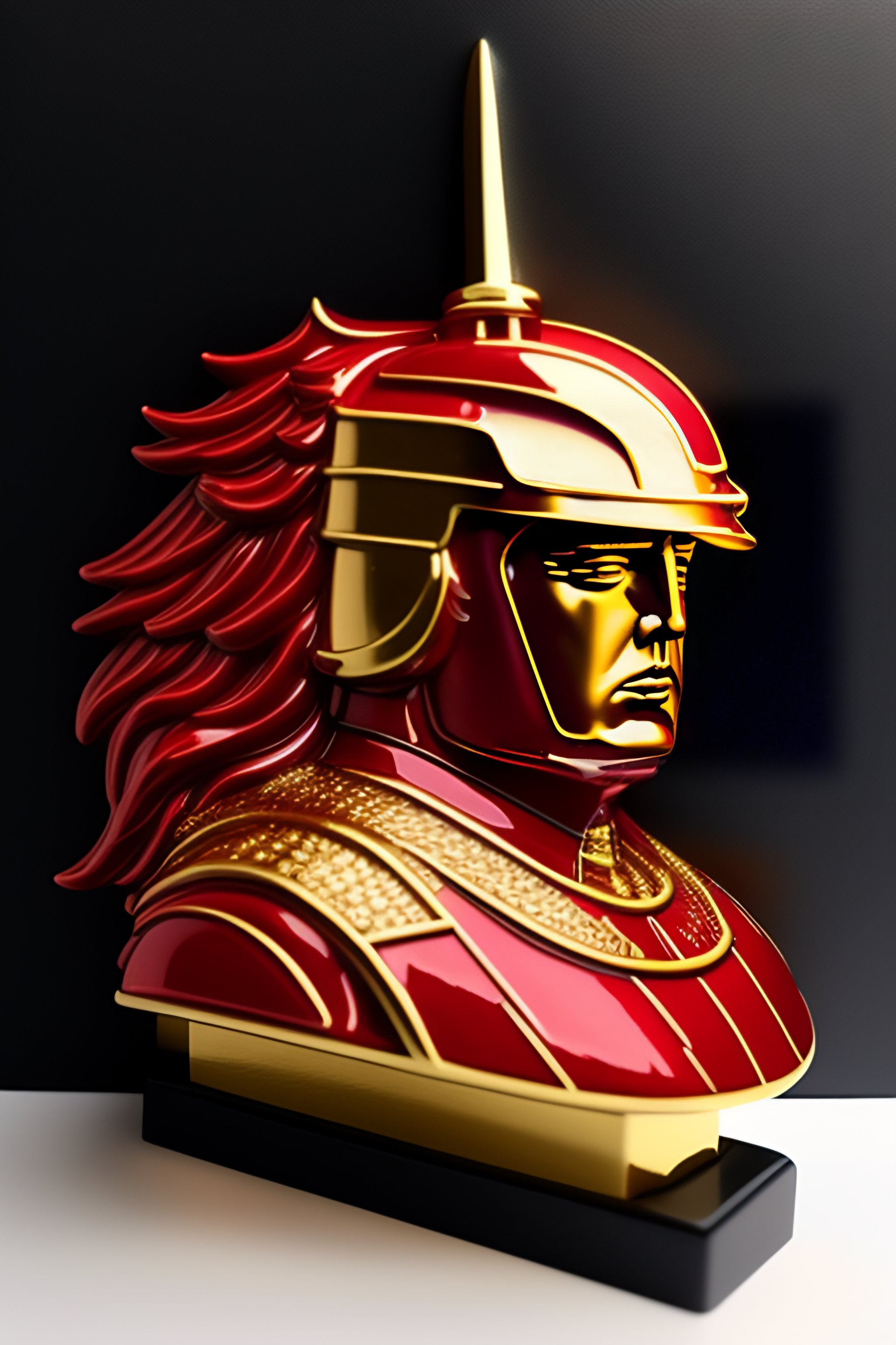 Lexica - Donald Trump as ironman riding a dragon ceramic tile art sword