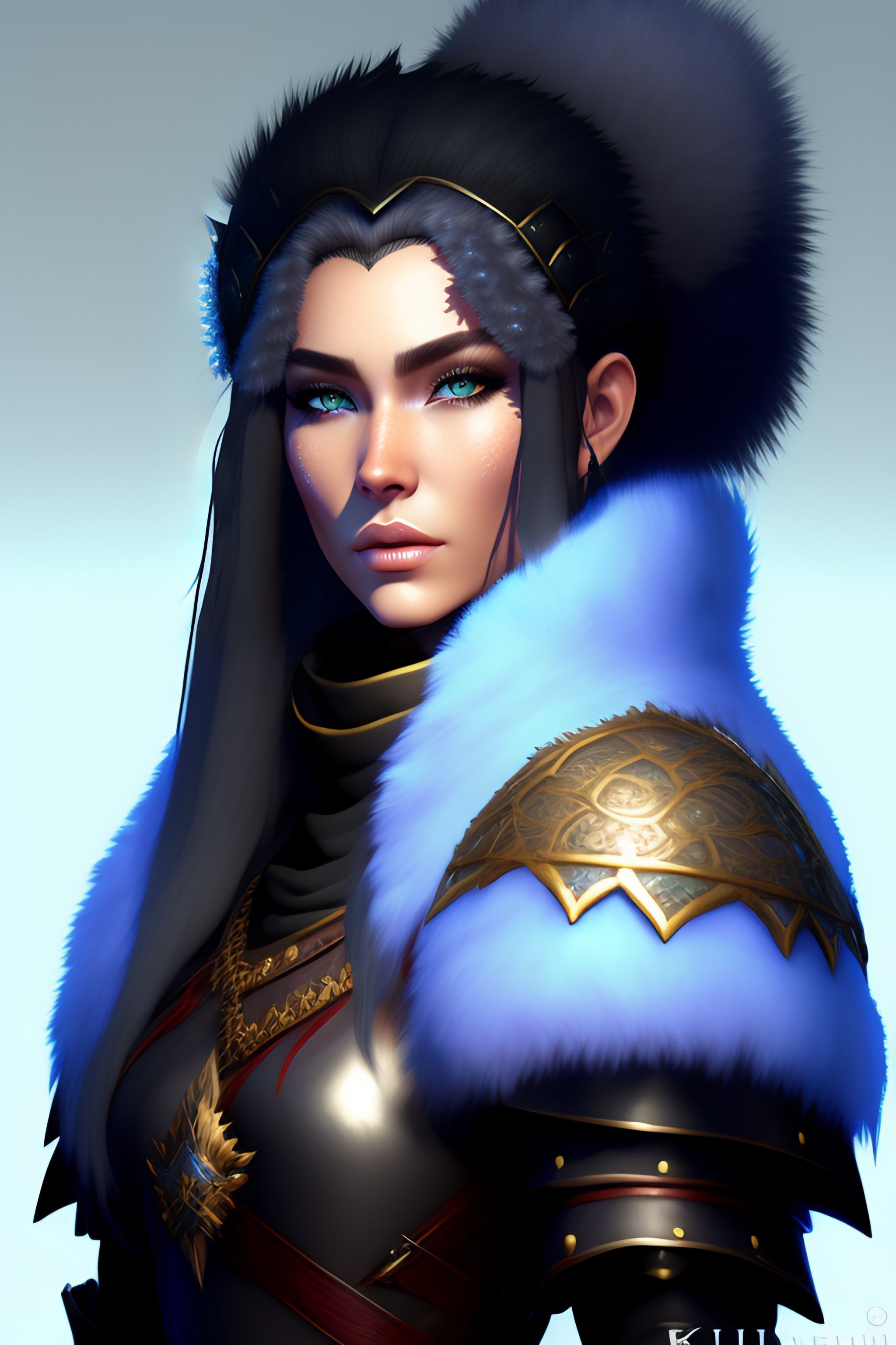 Lexica - Kislev Ice guard, fur armor, winter armor, fantasy, woman ...