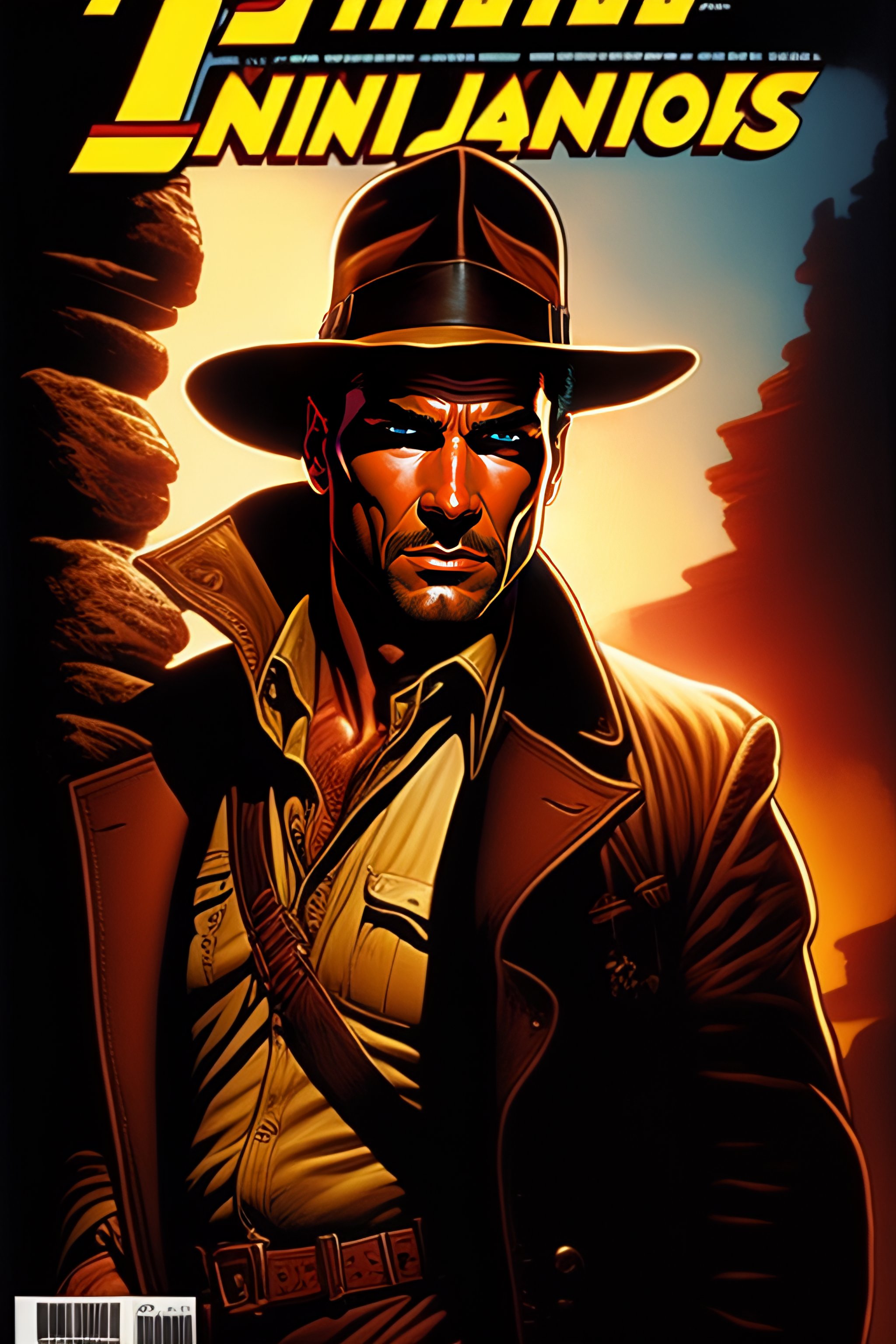 Lexica - Cover of Indiana Jones comic, detailed, wide shot, sharp focus ...