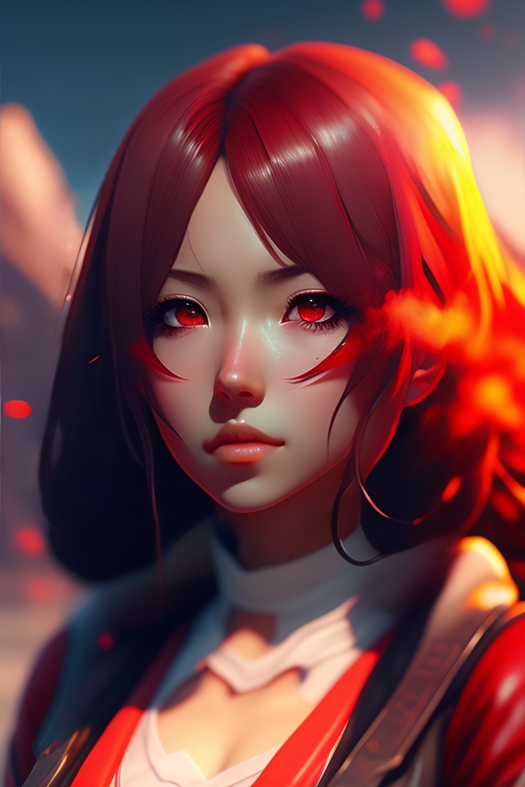 Anime Girl With Red Hair Tumblr 5112