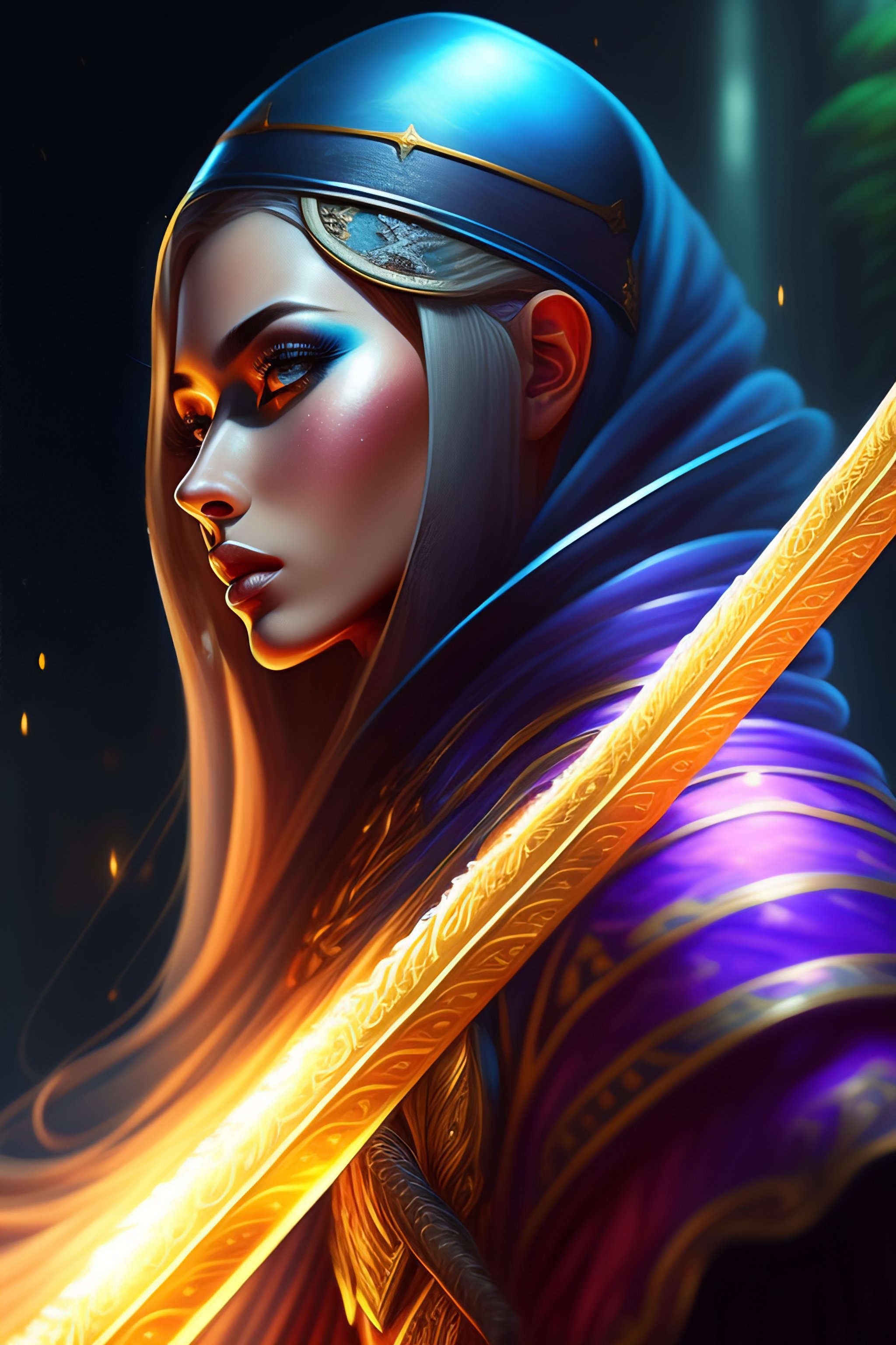 Lexica - A painting of wizard sword digital art, isometric, artstation hd