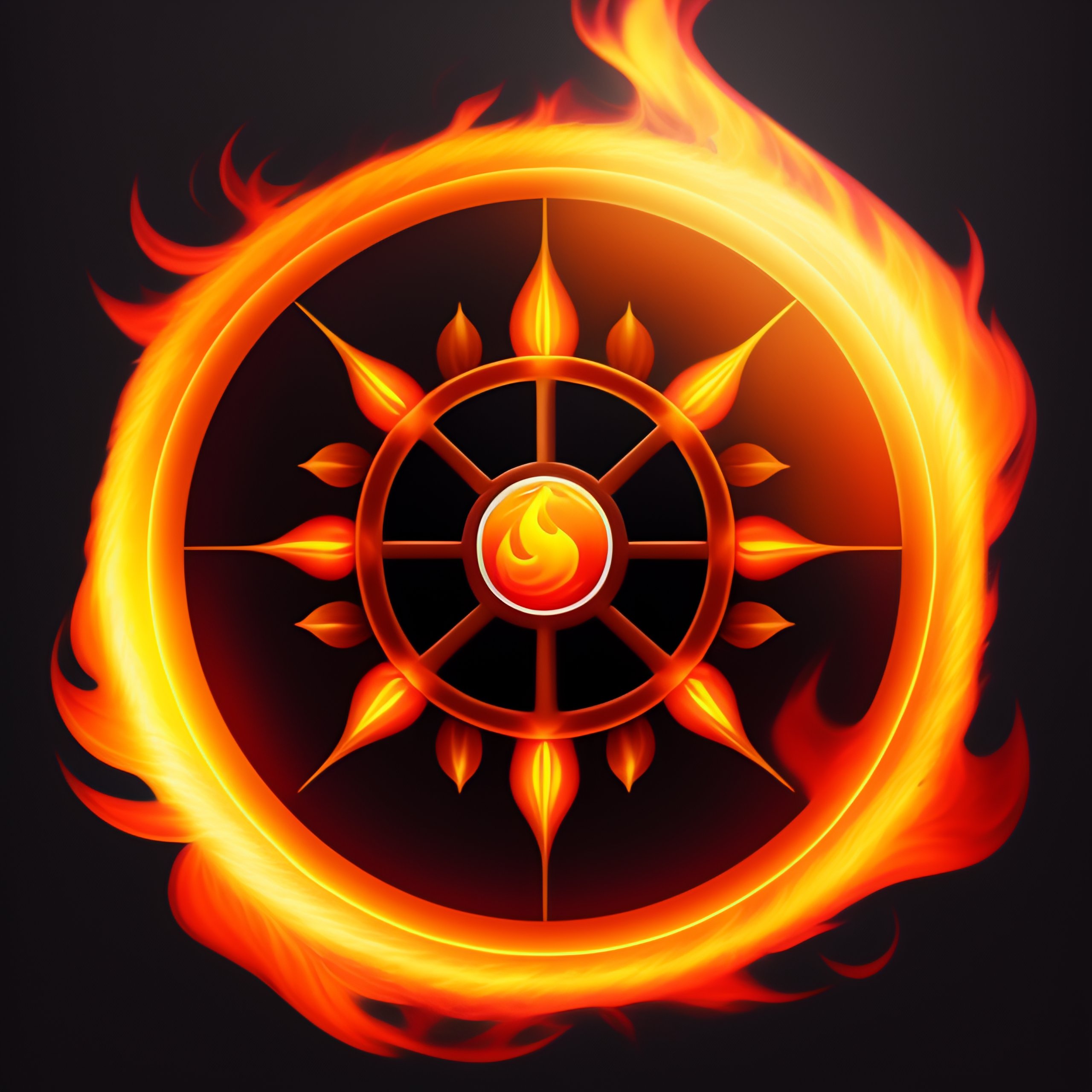 Lexica - Stylized flame wheel