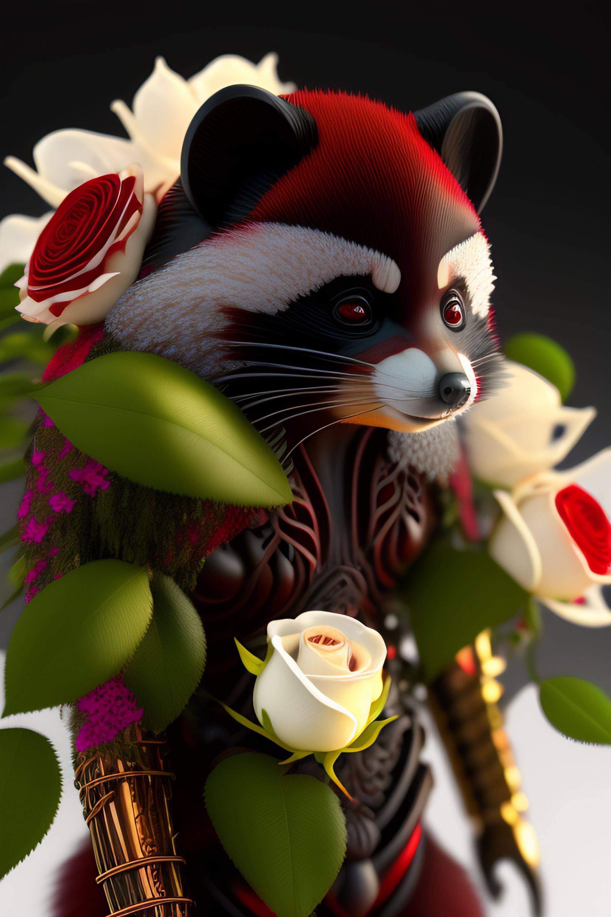 Lexica - Complex 3d render ultra detailed of a male death tanuki ...