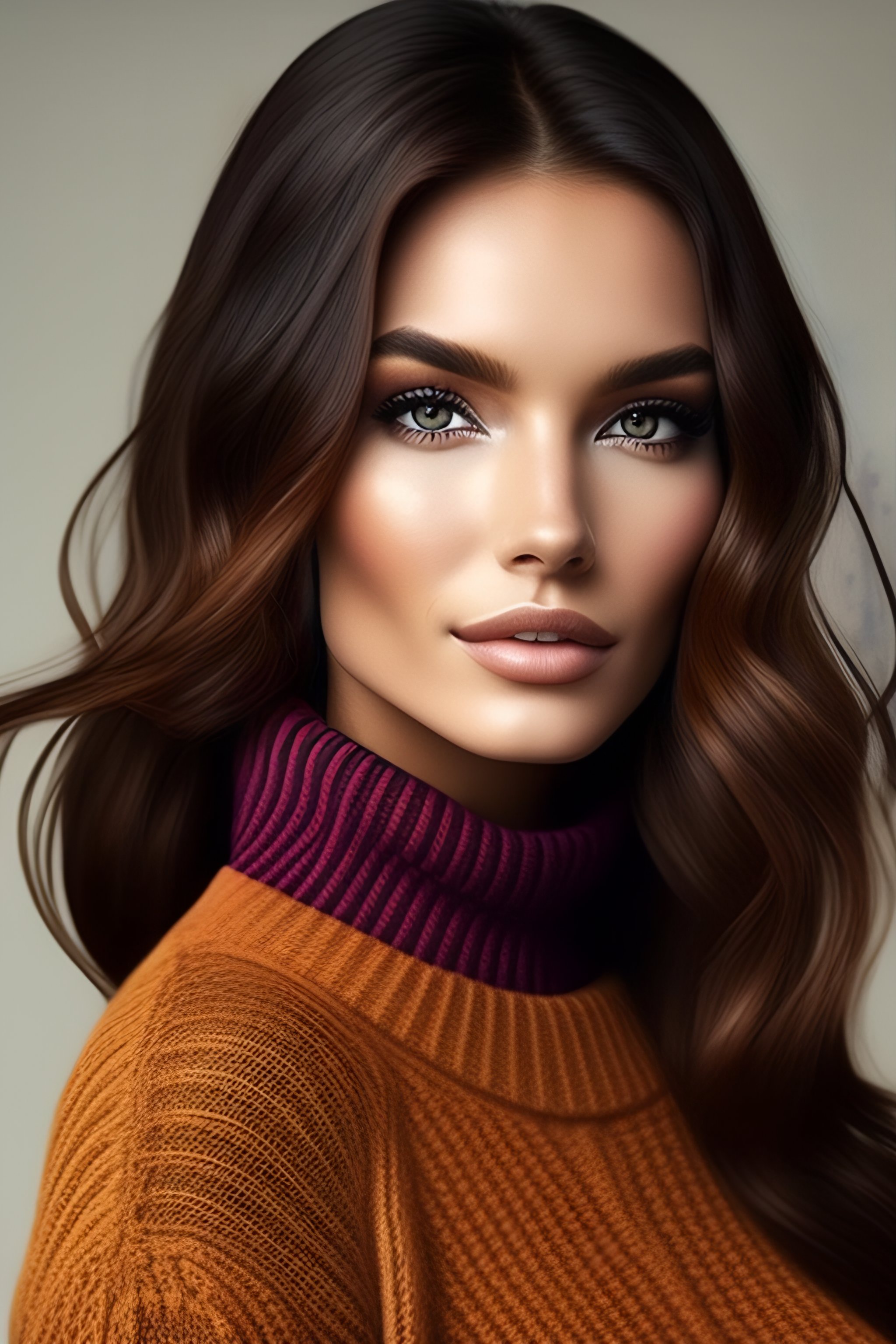 Lexica - Create an image of a woman with a slender build, and ...