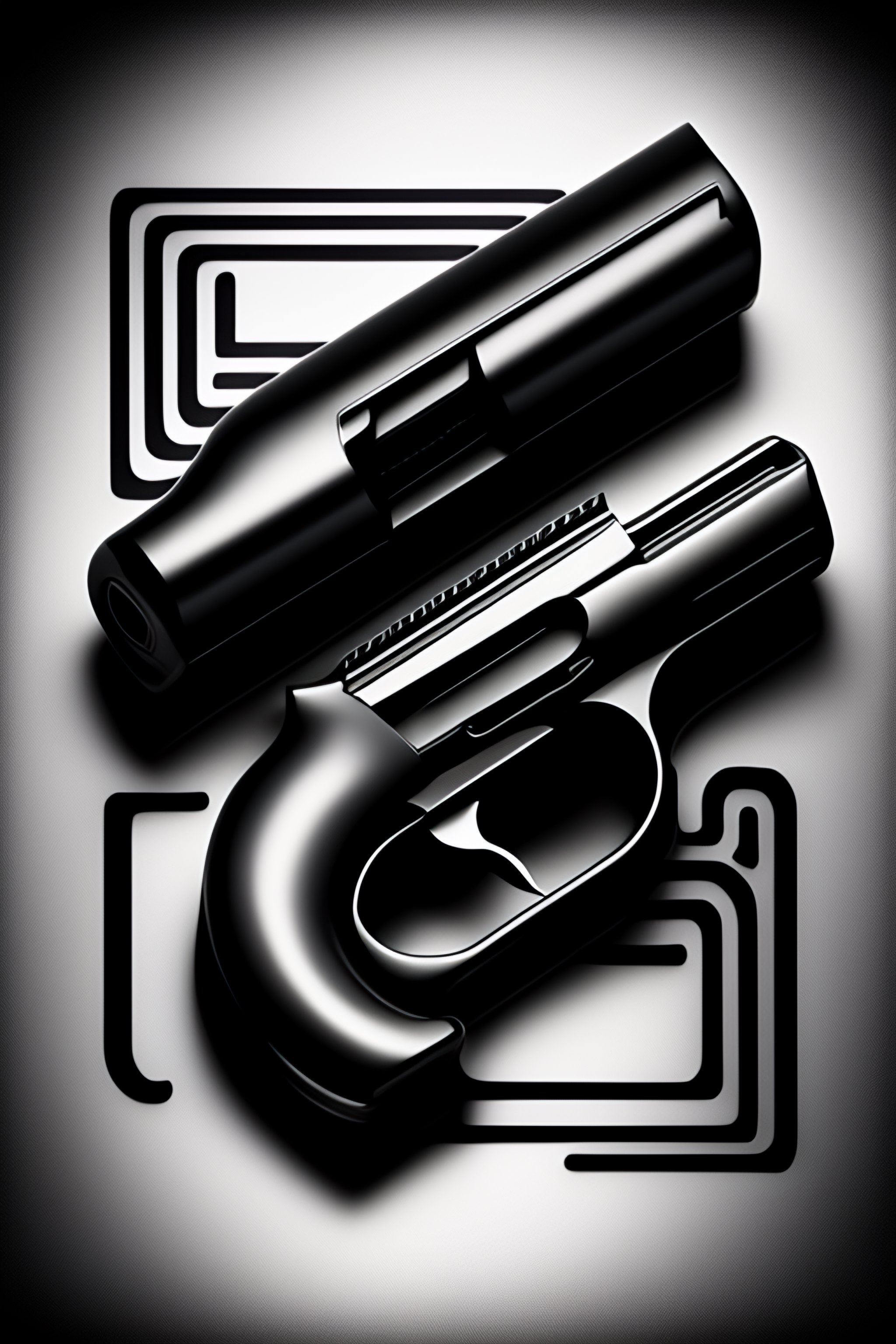 Lexica - Logo design in Black and white, Gunsmithing, firearms, luck ...