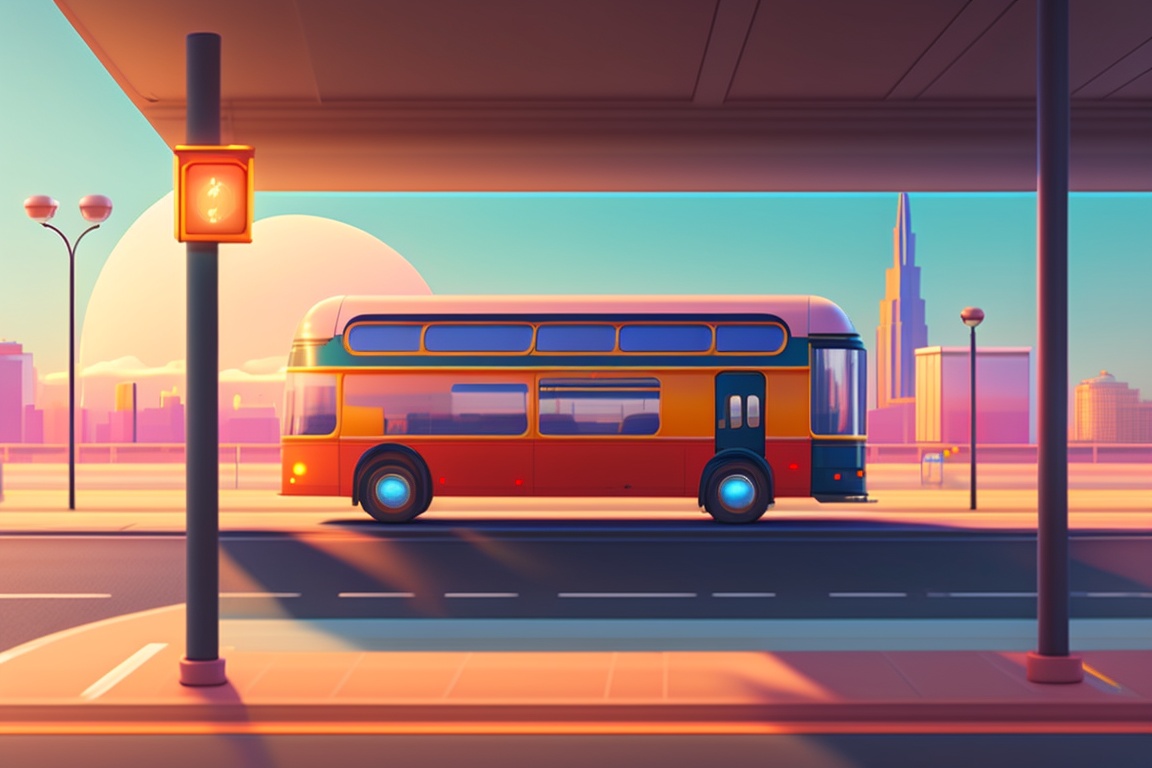 Lexica - Beautiful animated landscape, city street at the sunrise ...