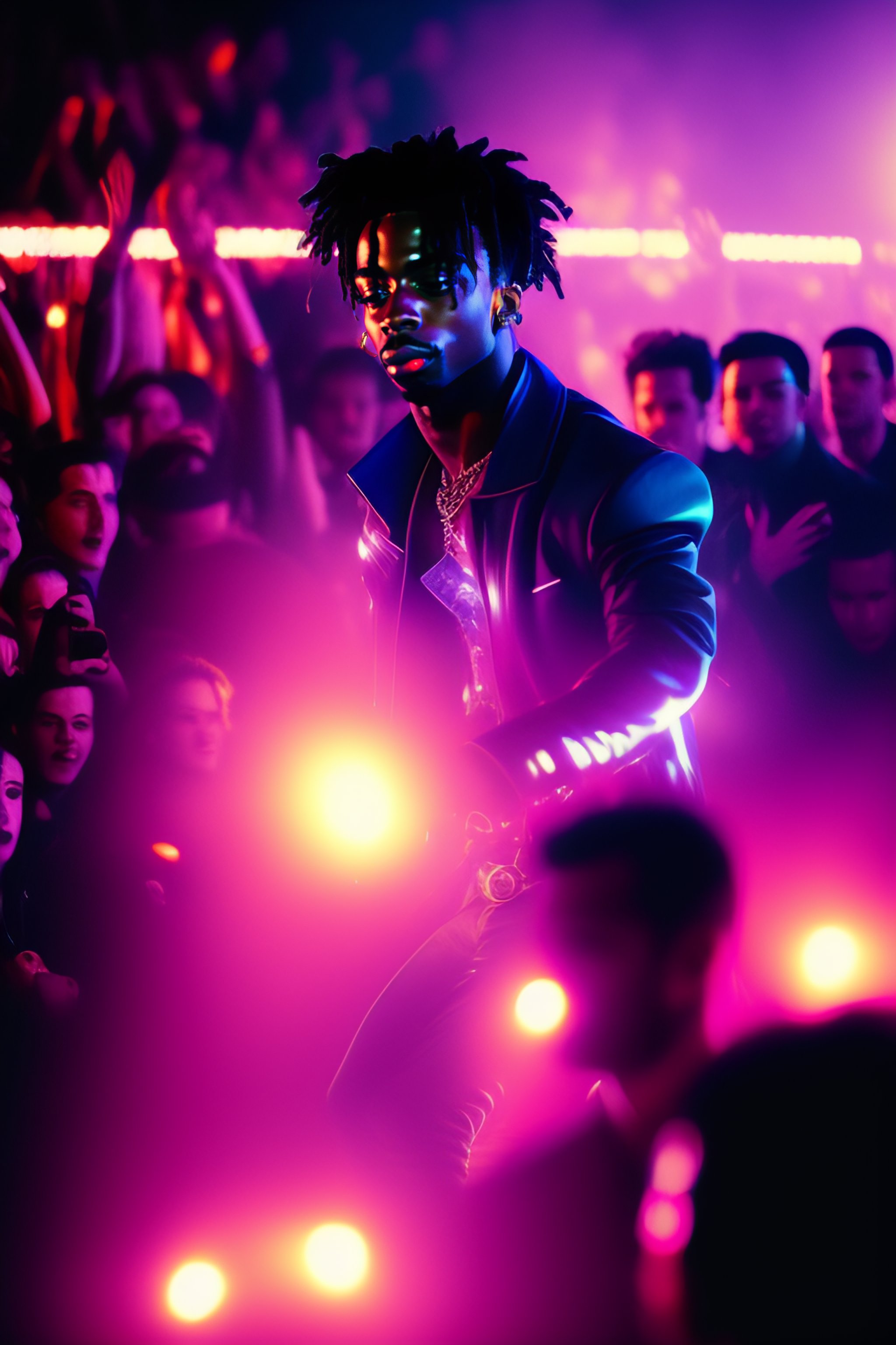 Lexica - Playboi carti crowd surfing a huge crowd, 4k, Aubrey Powell ...