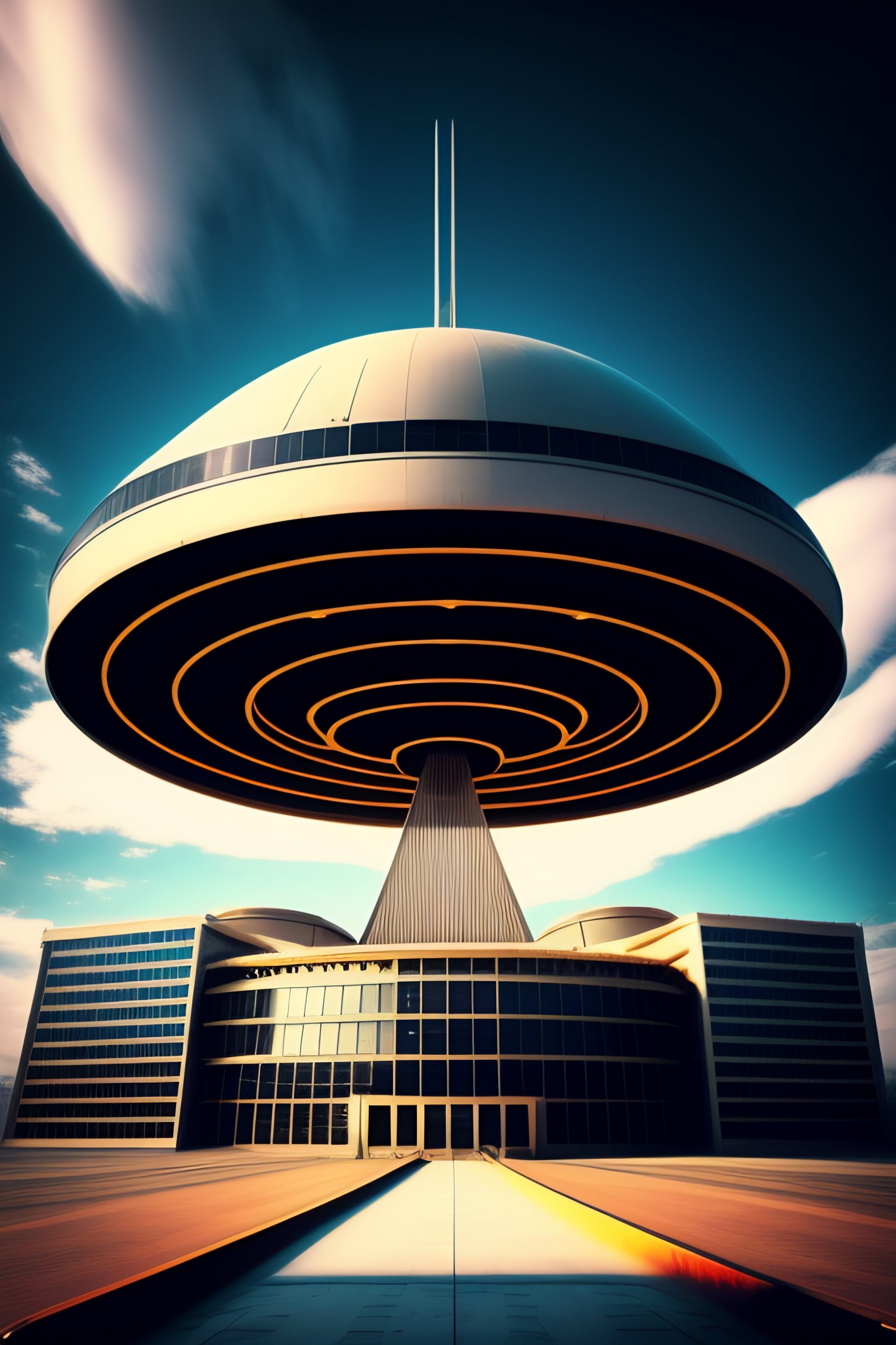 Lexica - An alien spaceship in a giant government warehouse