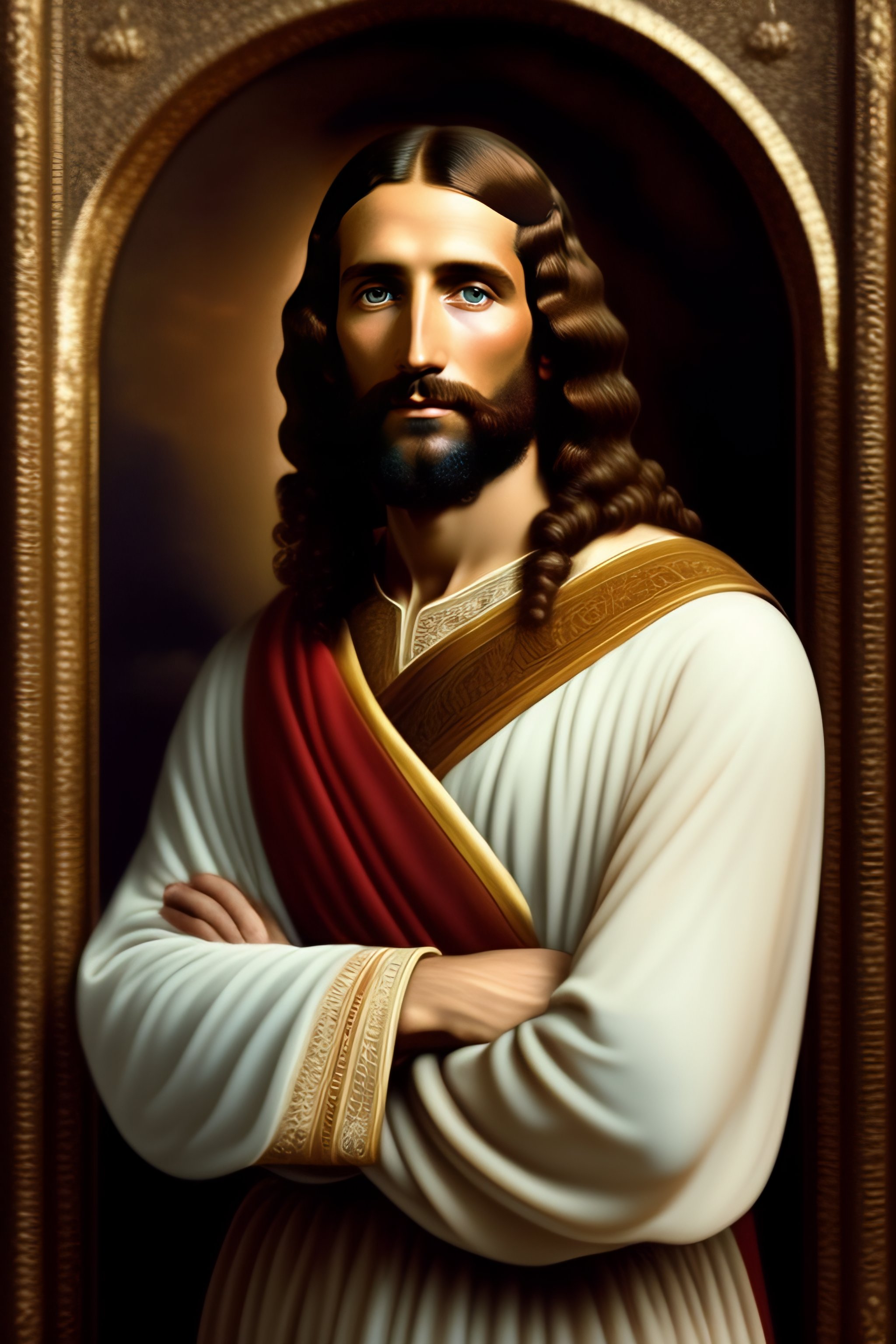 Lexica - Historic colorized photograph of jesus
