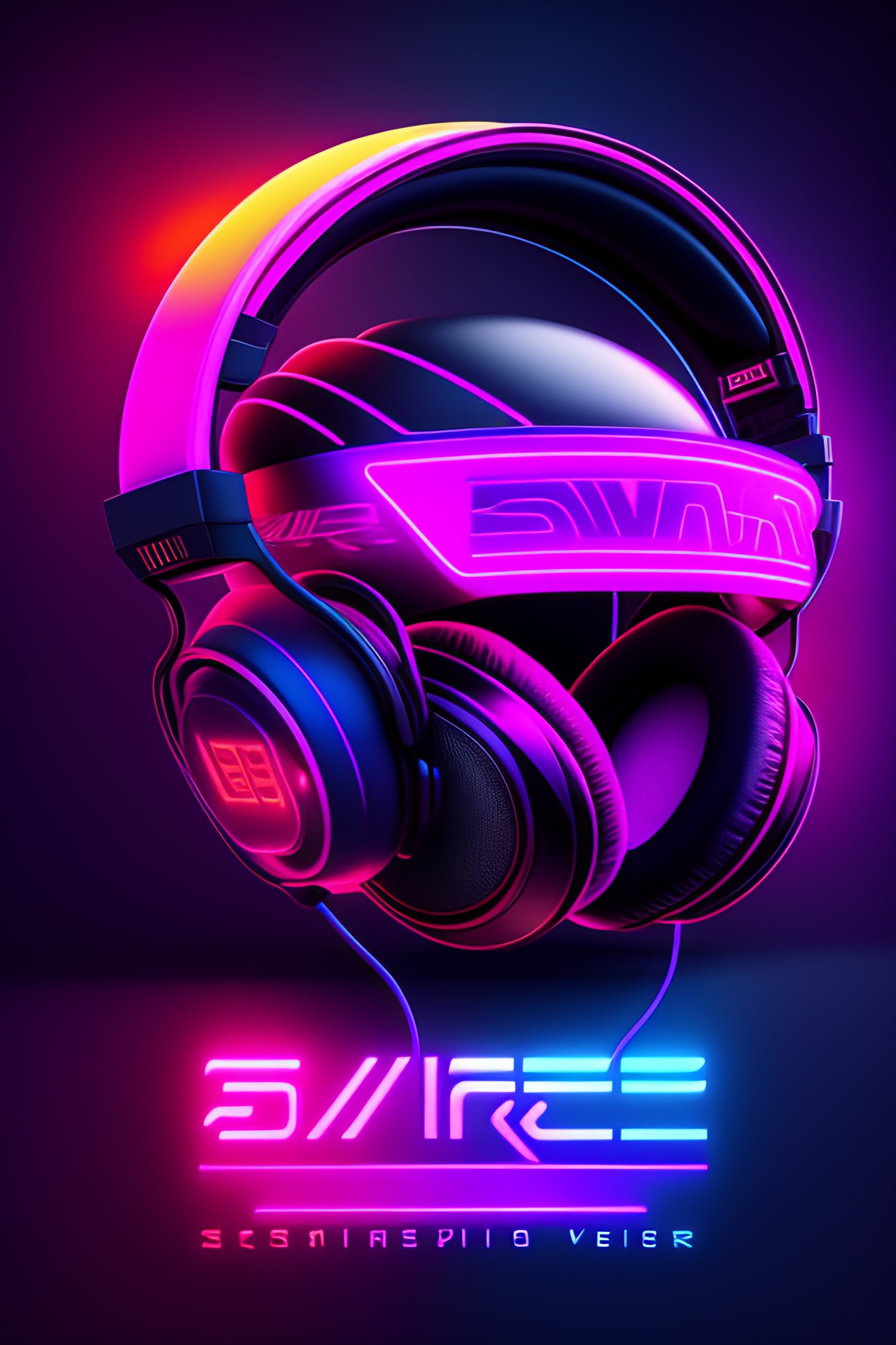 Lexica - Logo for synthwave music producer, helmet, headphones ...