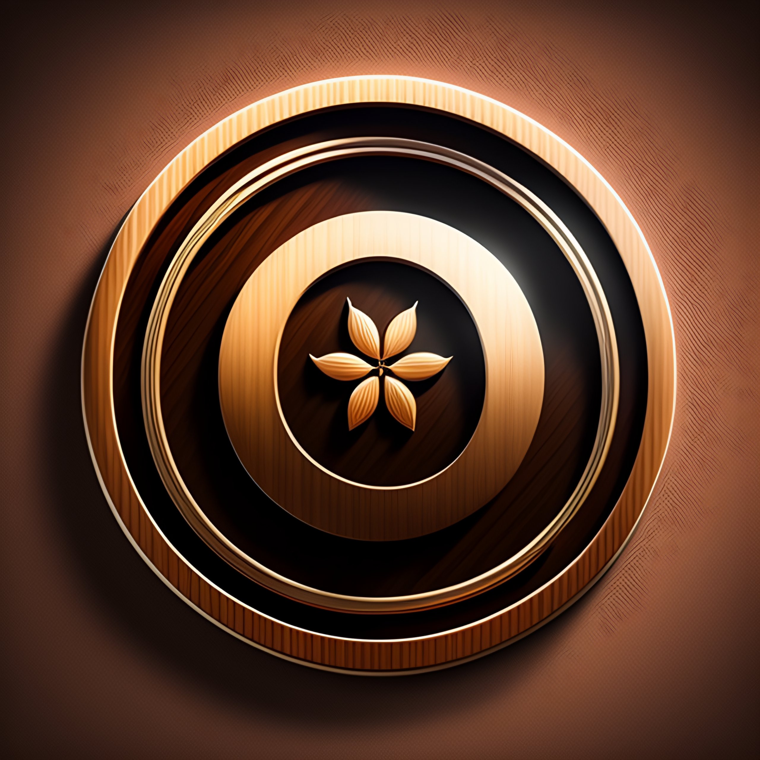 Lexica - Floating 3D circular logo png, intricate, novel, light brown ...