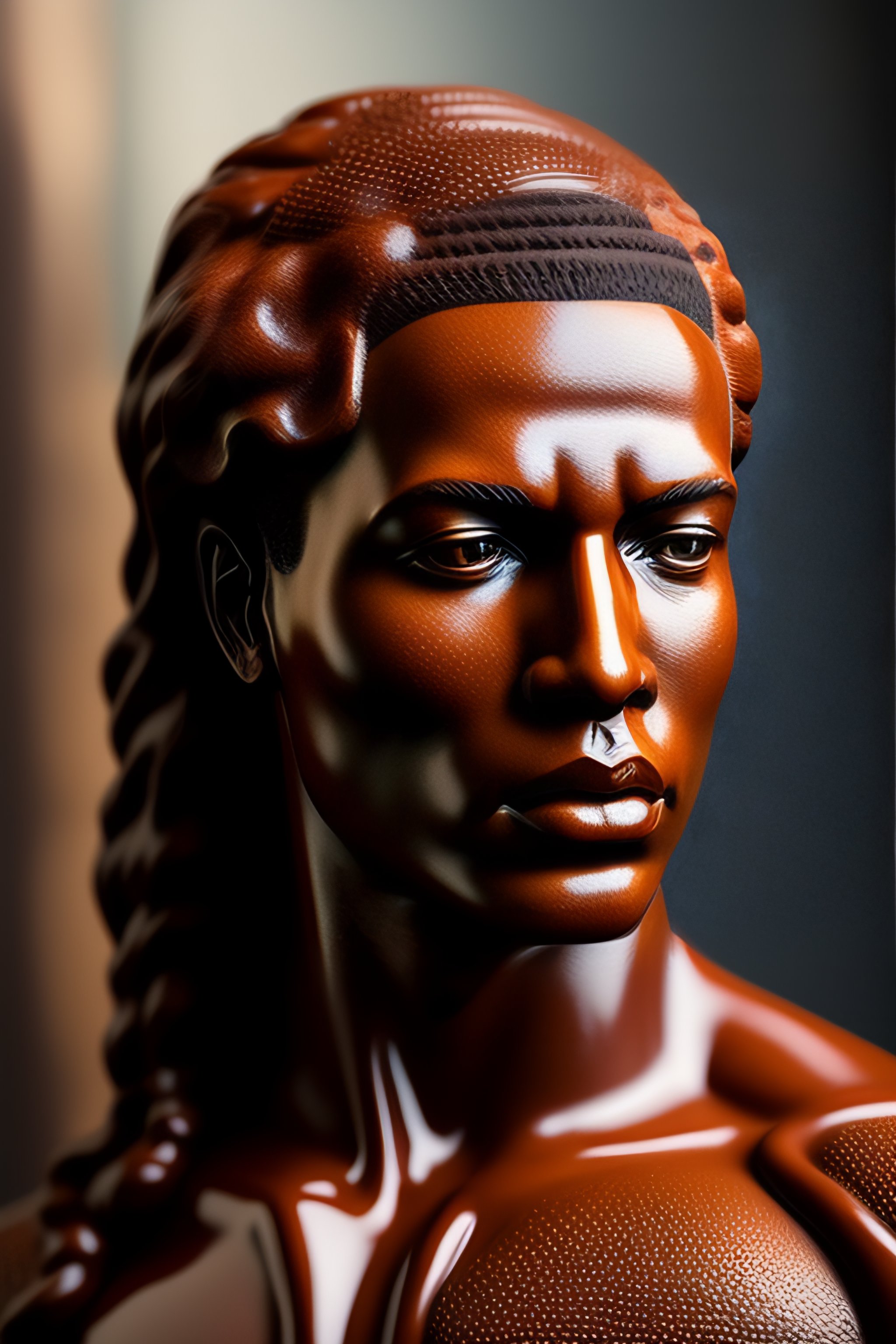 Lexica - A belgian waffle human with chocolate, extremely detailed